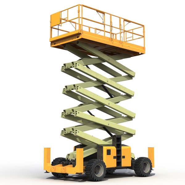 3d engine powered scissor lift model
