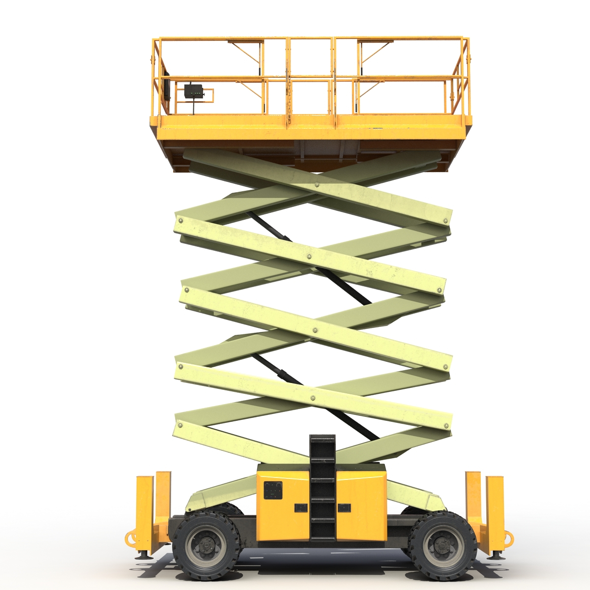 3d engine powered scissor lift model