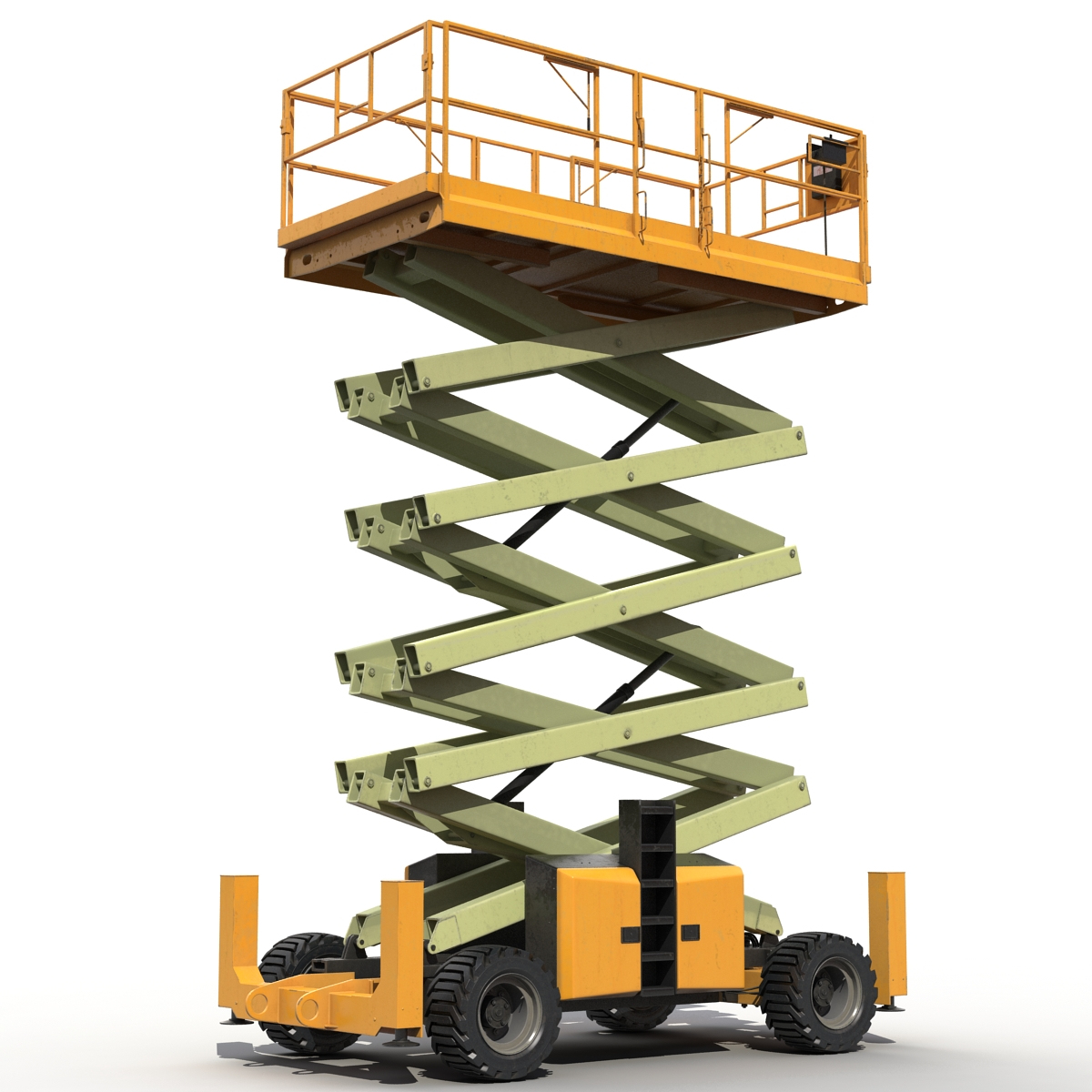 3d engine powered scissor lift model