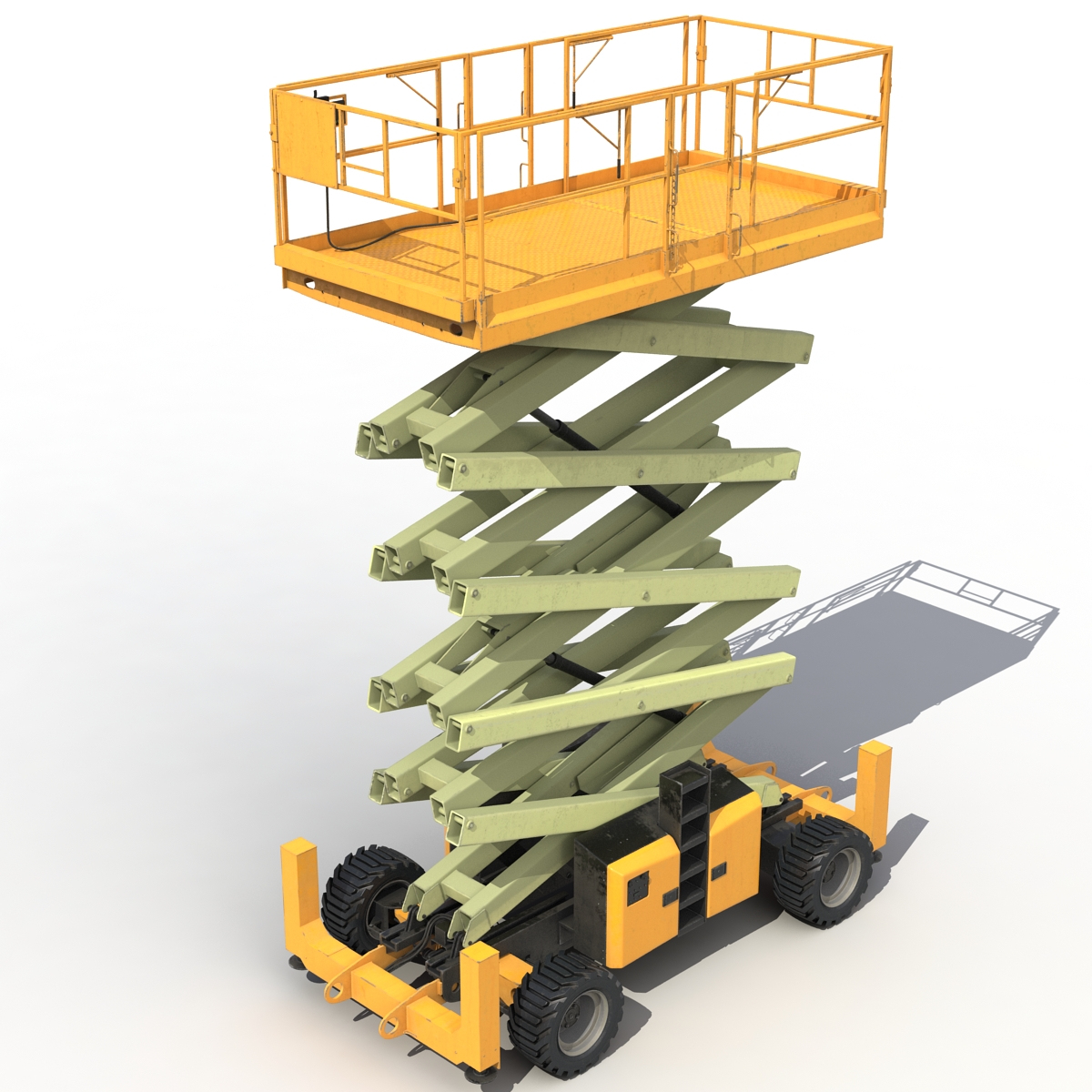 3d engine powered scissor lift model