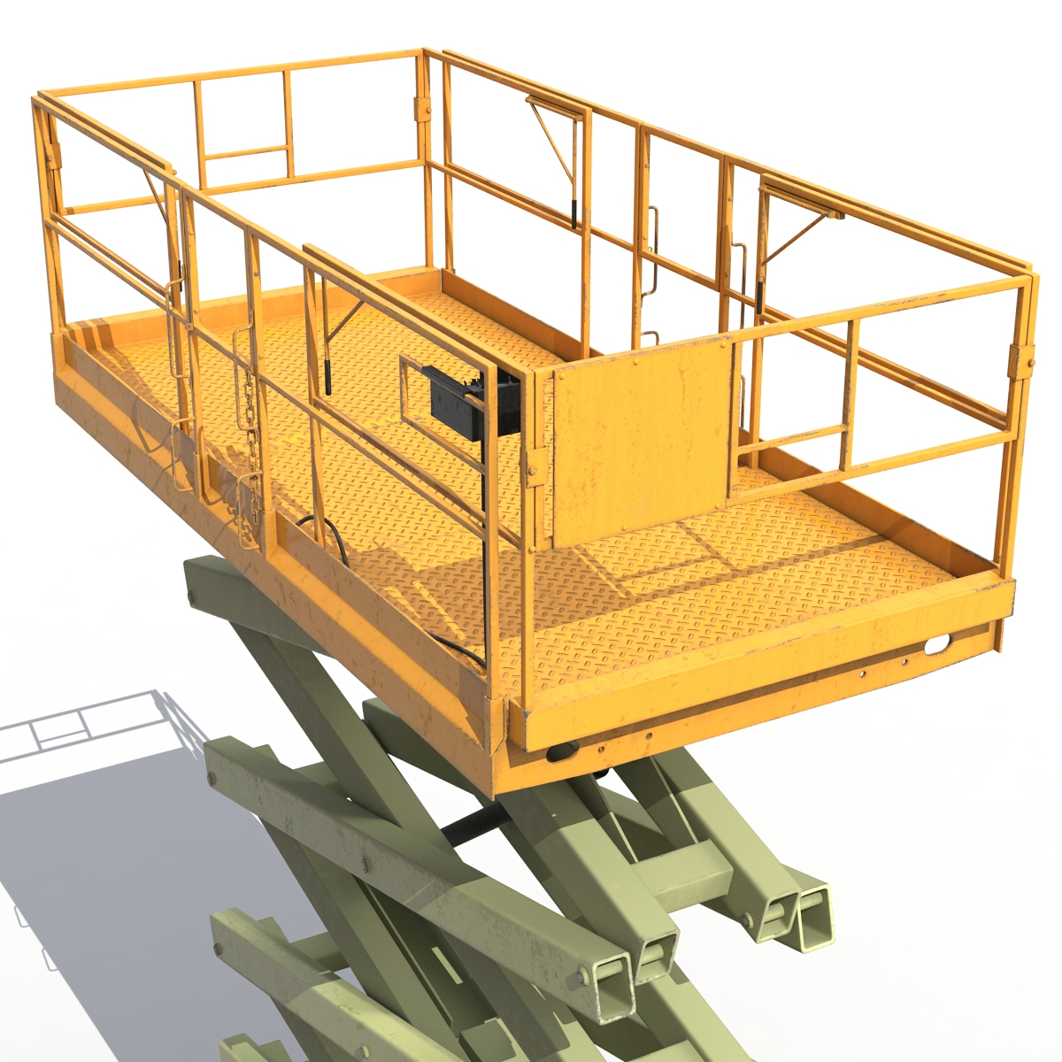 3d engine powered scissor lift model