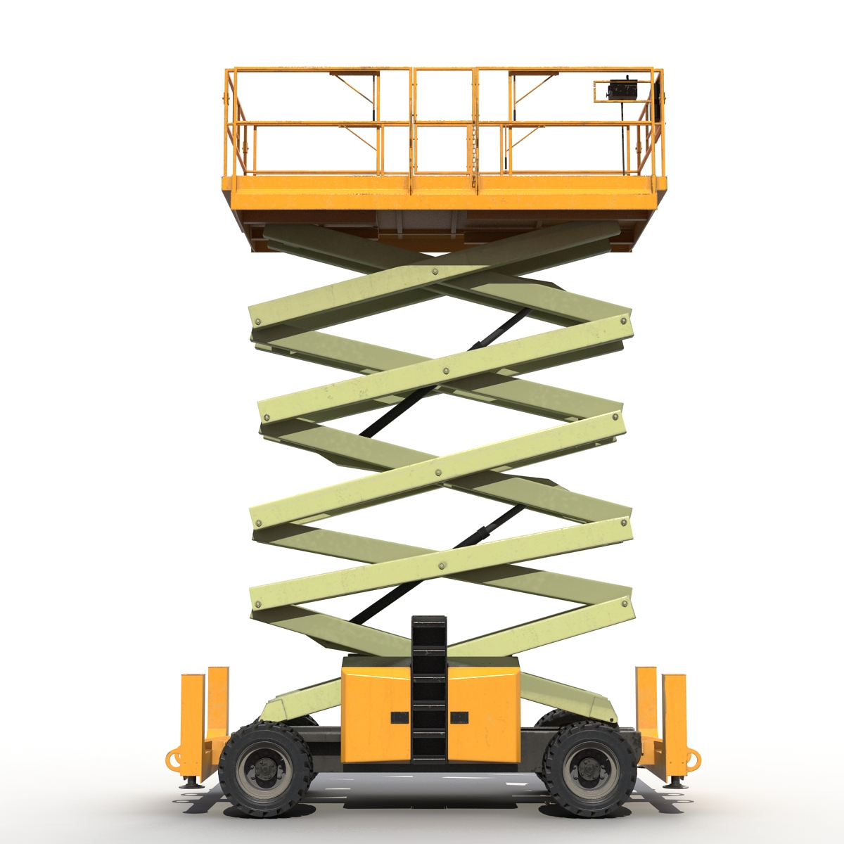3d engine powered scissor lift model