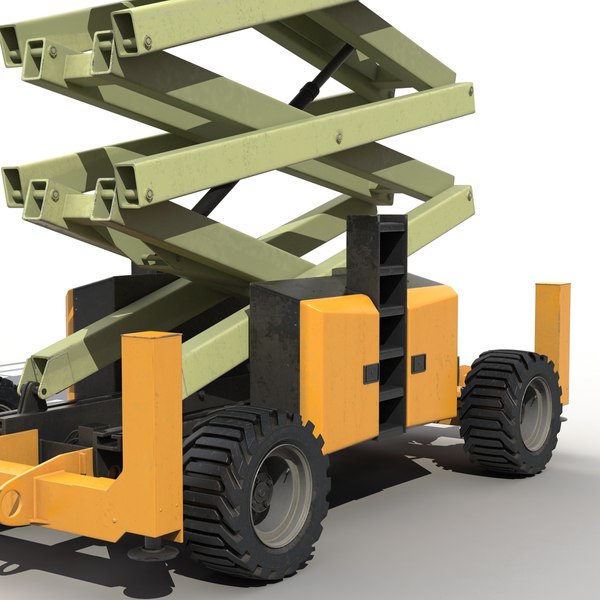 3d engine powered scissor lift model