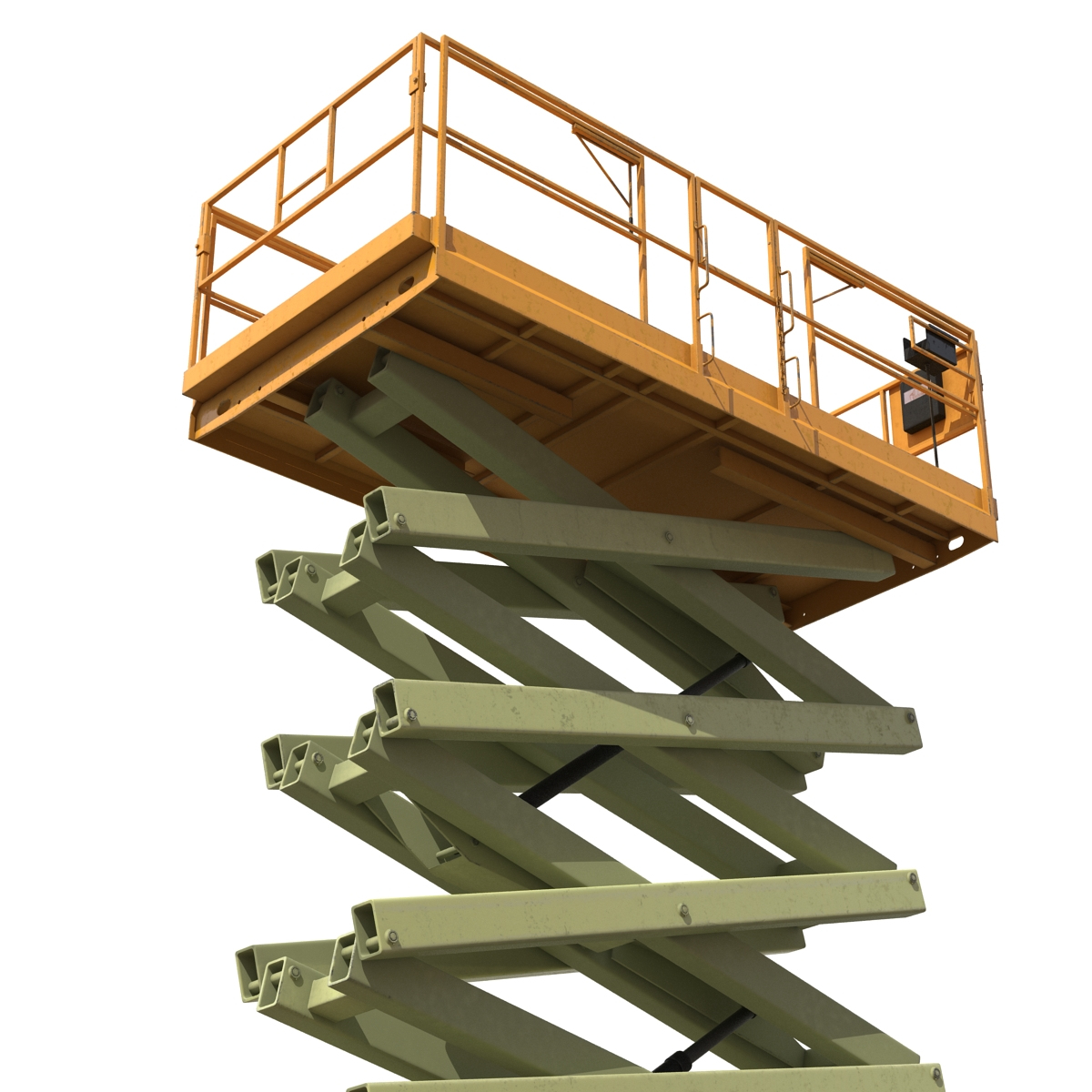 3d engine powered scissor lift model