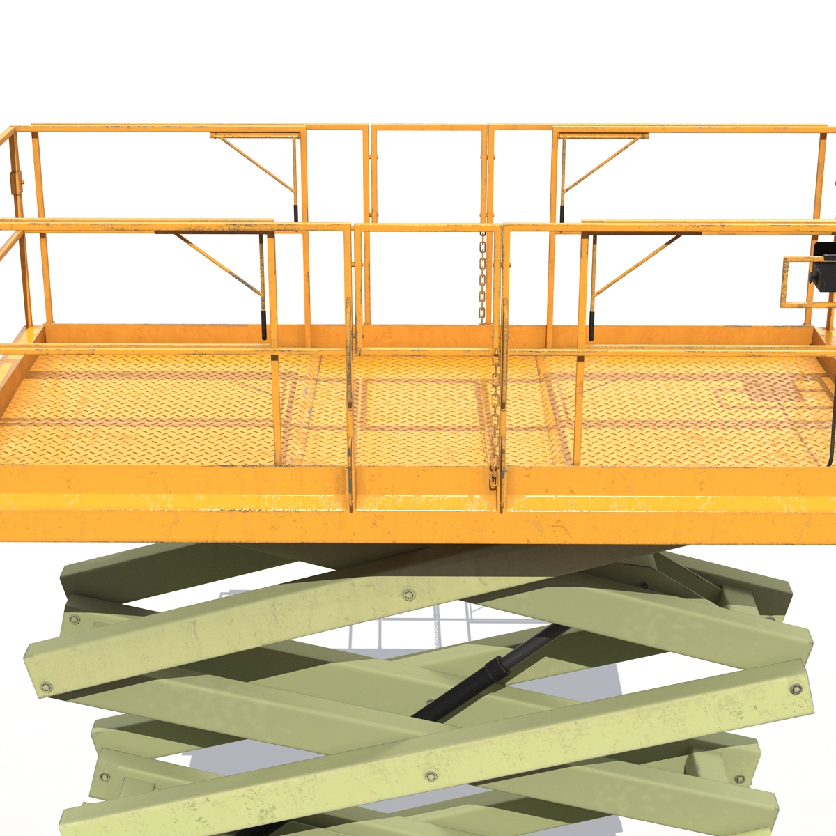 3d engine powered scissor lift model