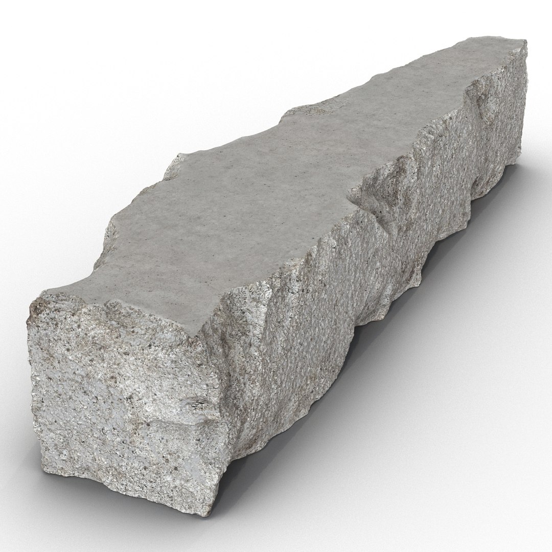 3d Model Concrete Chunk 9 Materials
