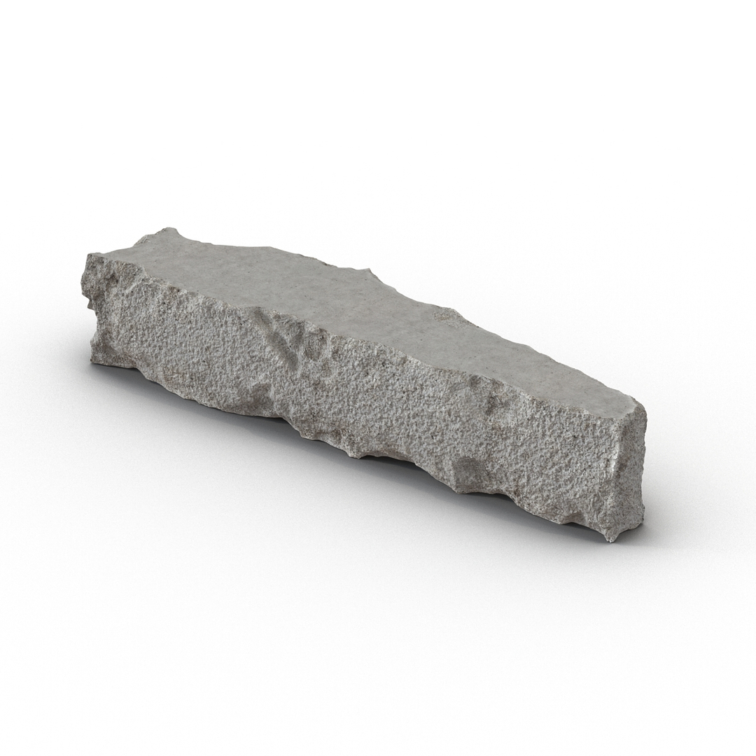 3d Model Concrete Chunk 9 Materials