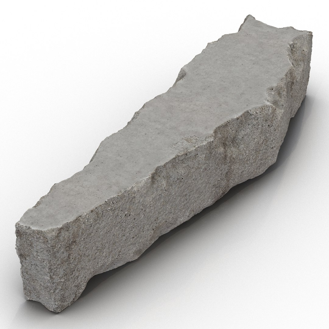 3d Model Concrete Chunk 9 Materials
