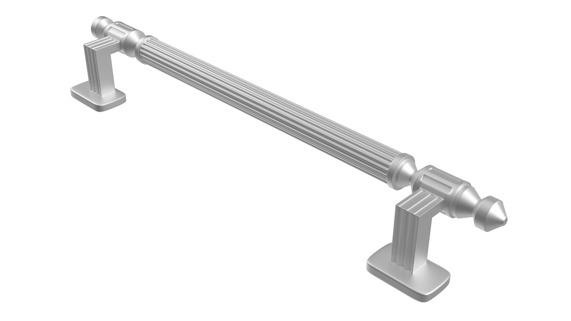 Door Handle Designer Ribbed Metal 3D - TurboSquid 2232372