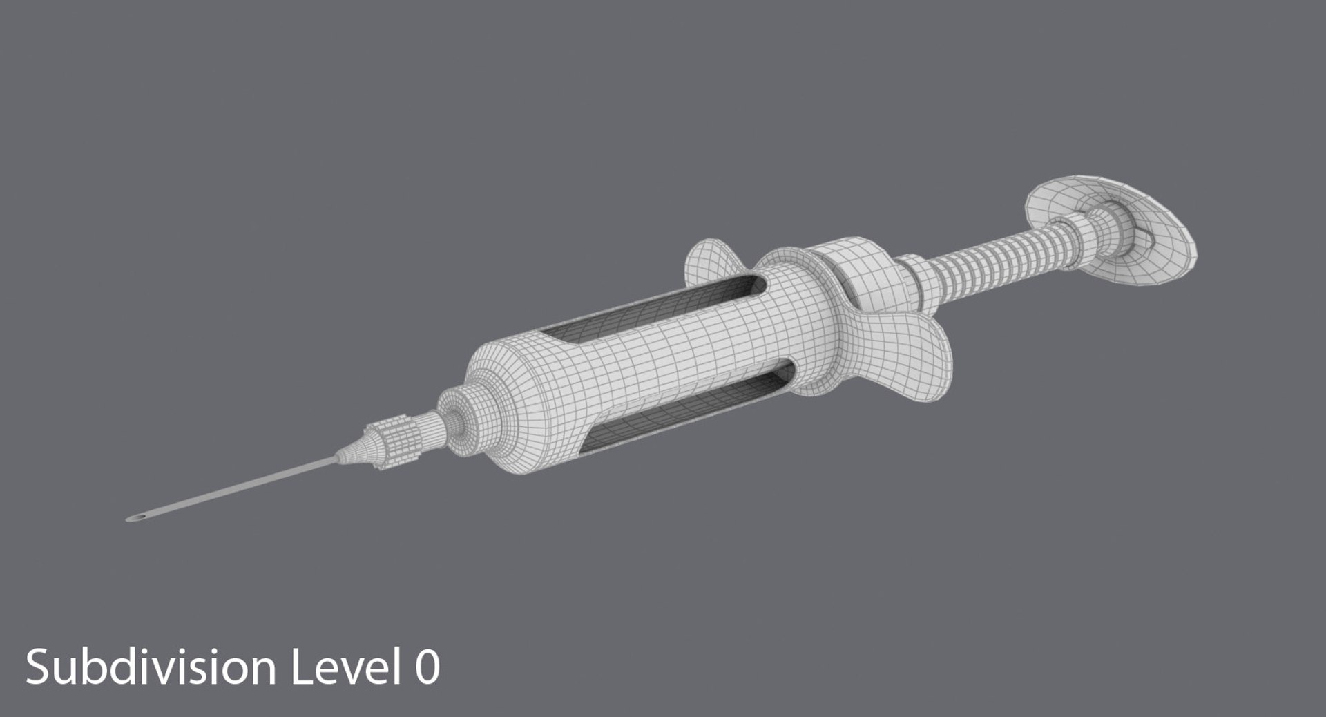 3d model vintage syringe