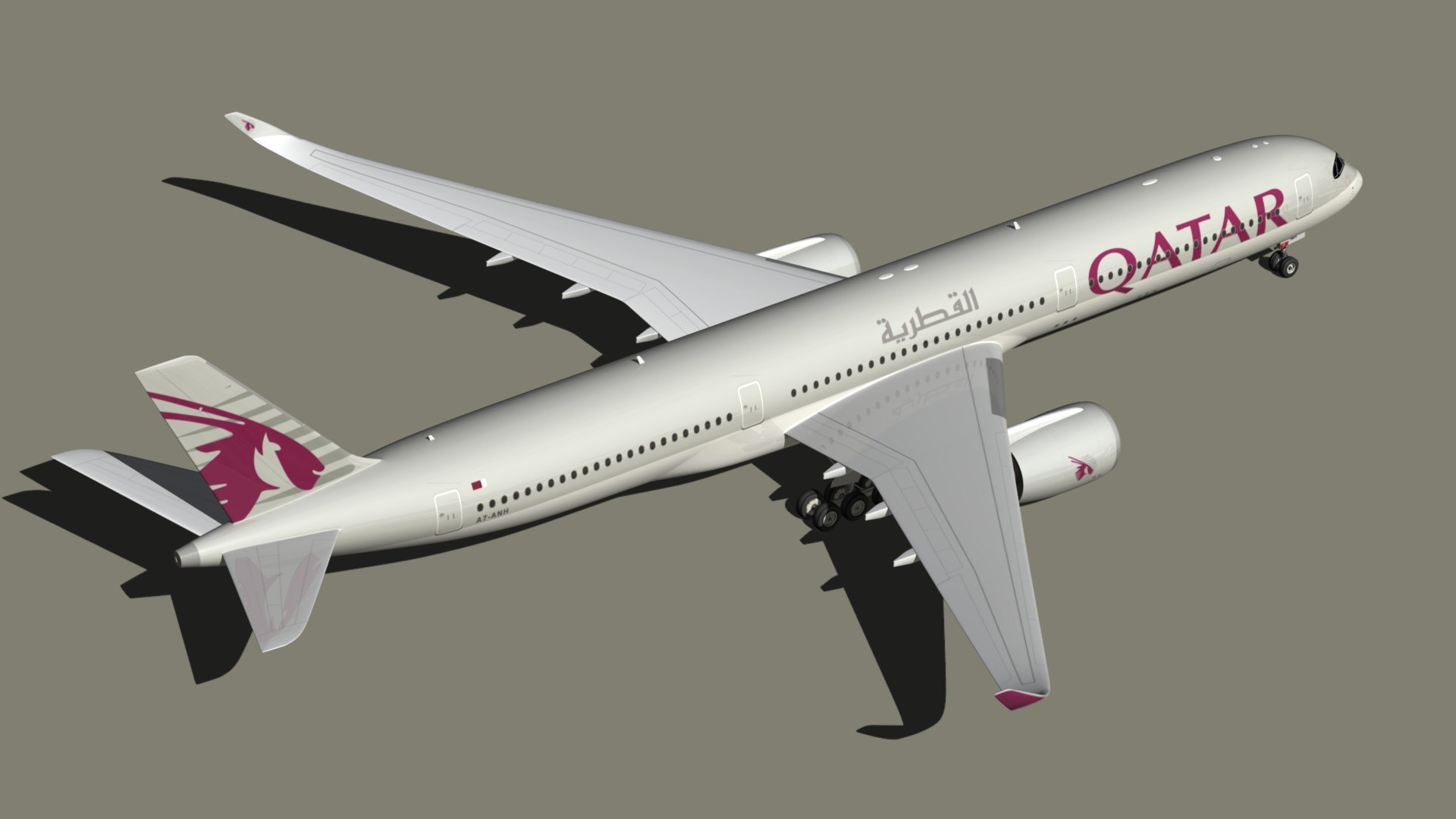 Airbus A350 Qatar 3D - TurboSquid 1680964
