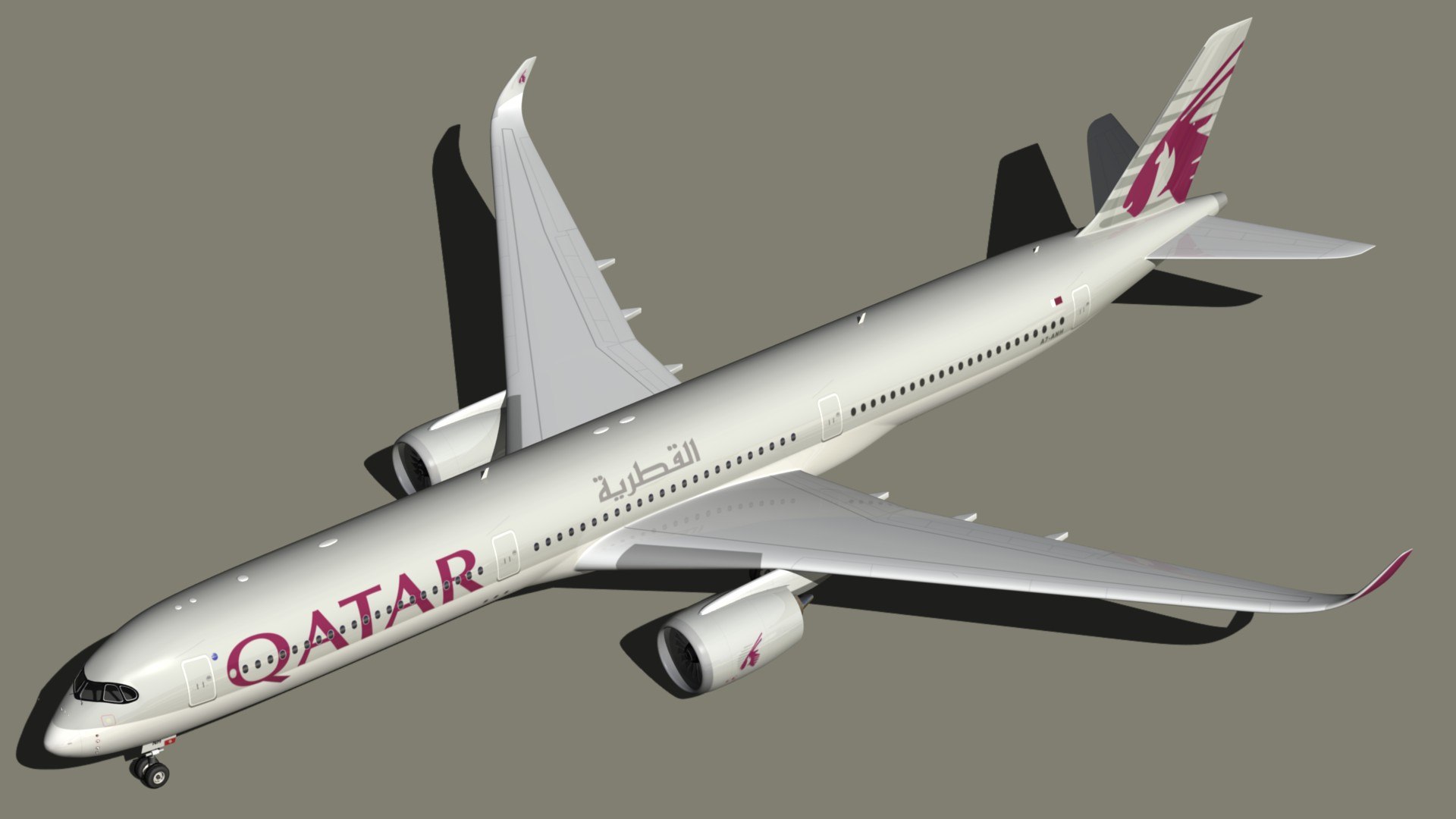 Airbus A350 Qatar 3D - TurboSquid 1680964