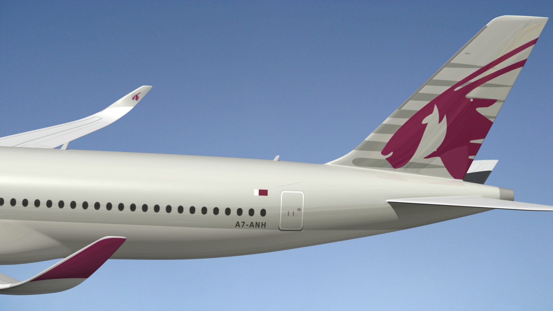 Airbus A350 Qatar 3D - TurboSquid 1680964