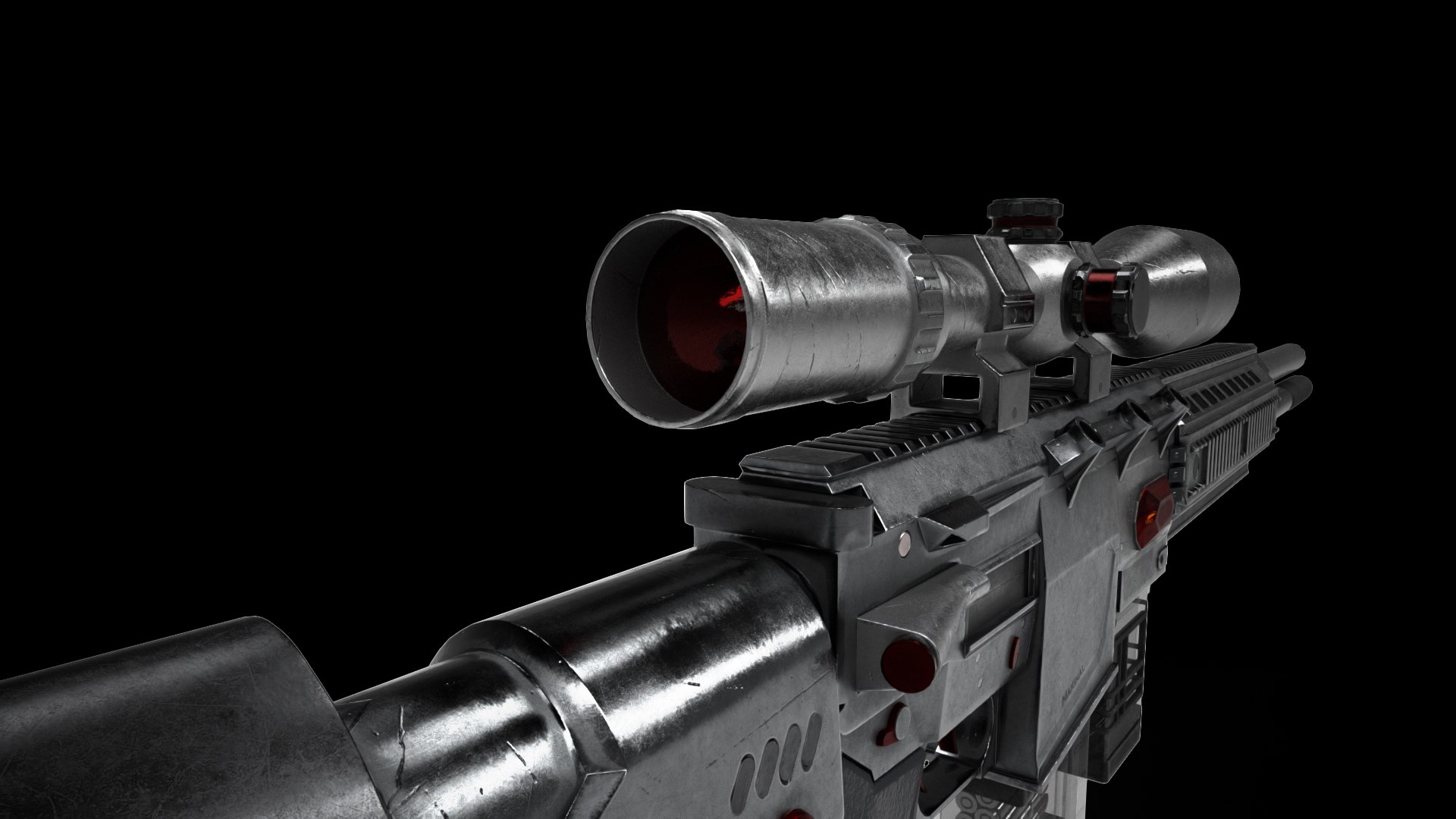 3D Double Barrel Sniper - TurboSquid 2067911