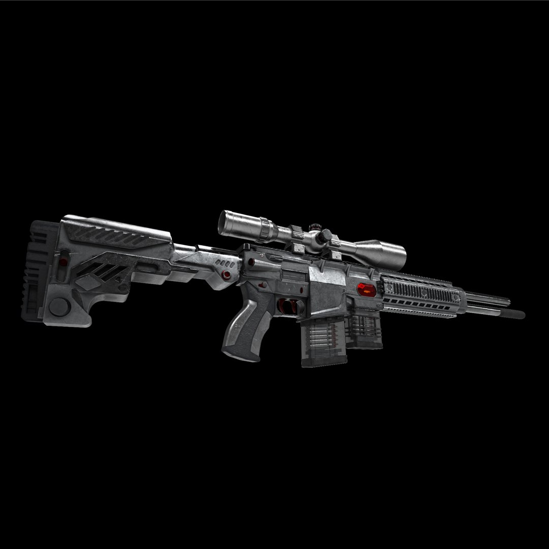 3D Double Barrel Sniper - TurboSquid 2067911