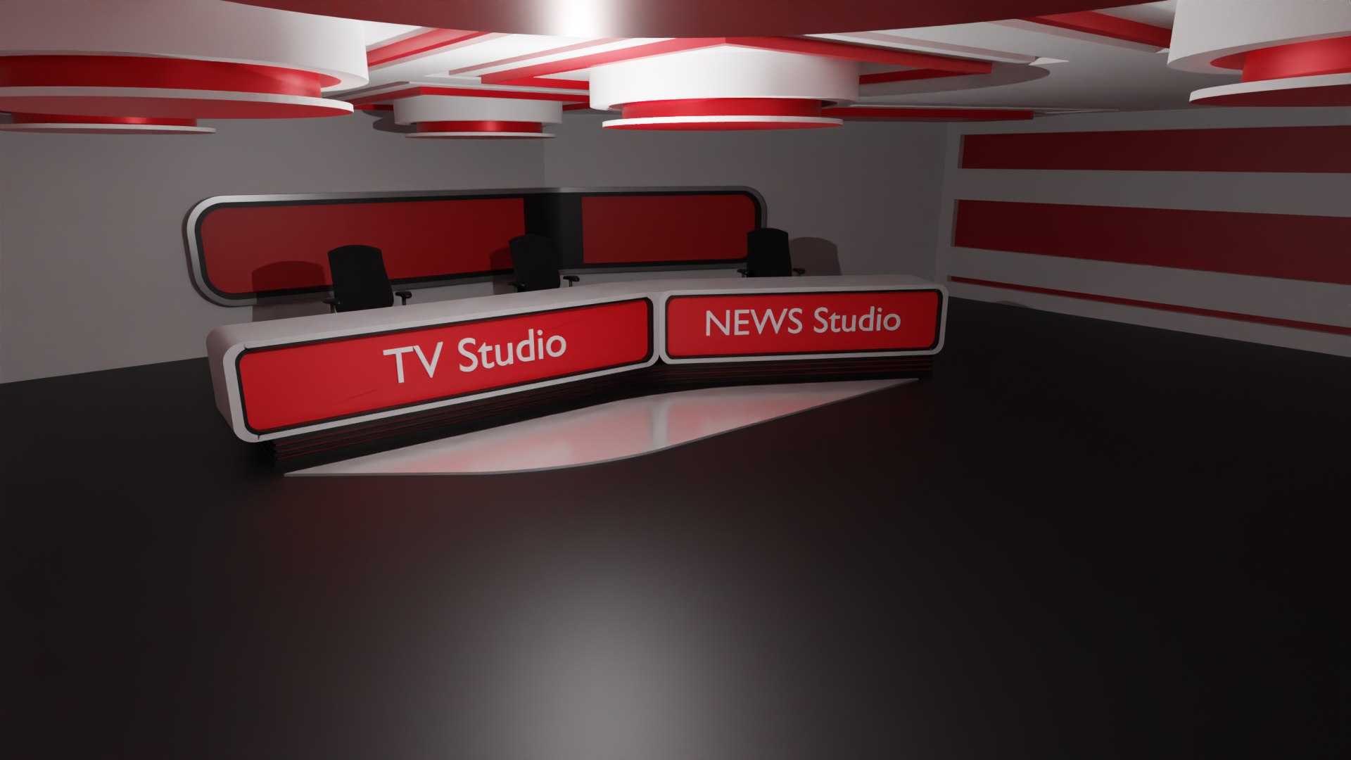 3D Virtual TV Studio model - TurboSquid 2177208