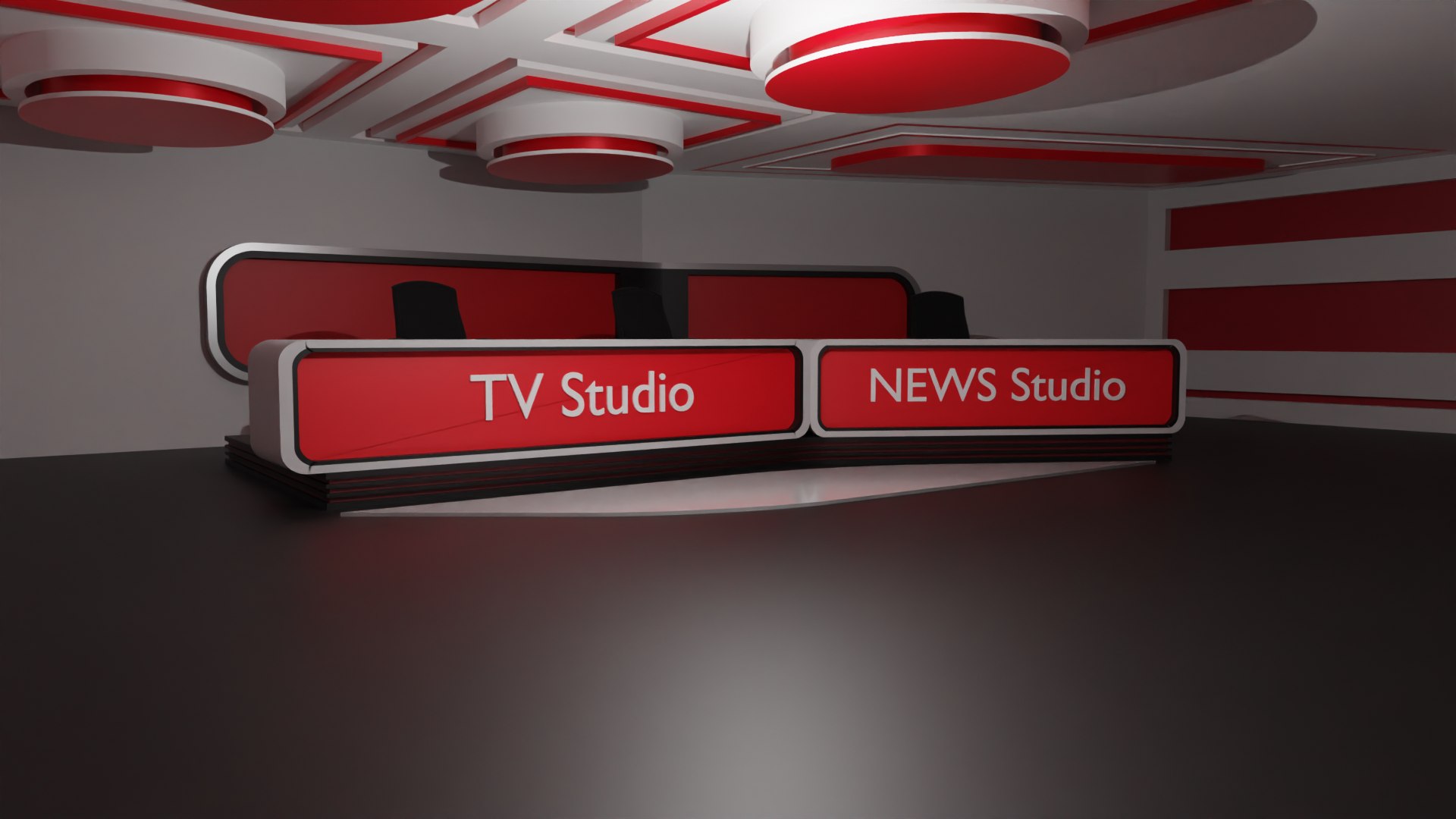3D Virtual TV Studio model - TurboSquid 2177208