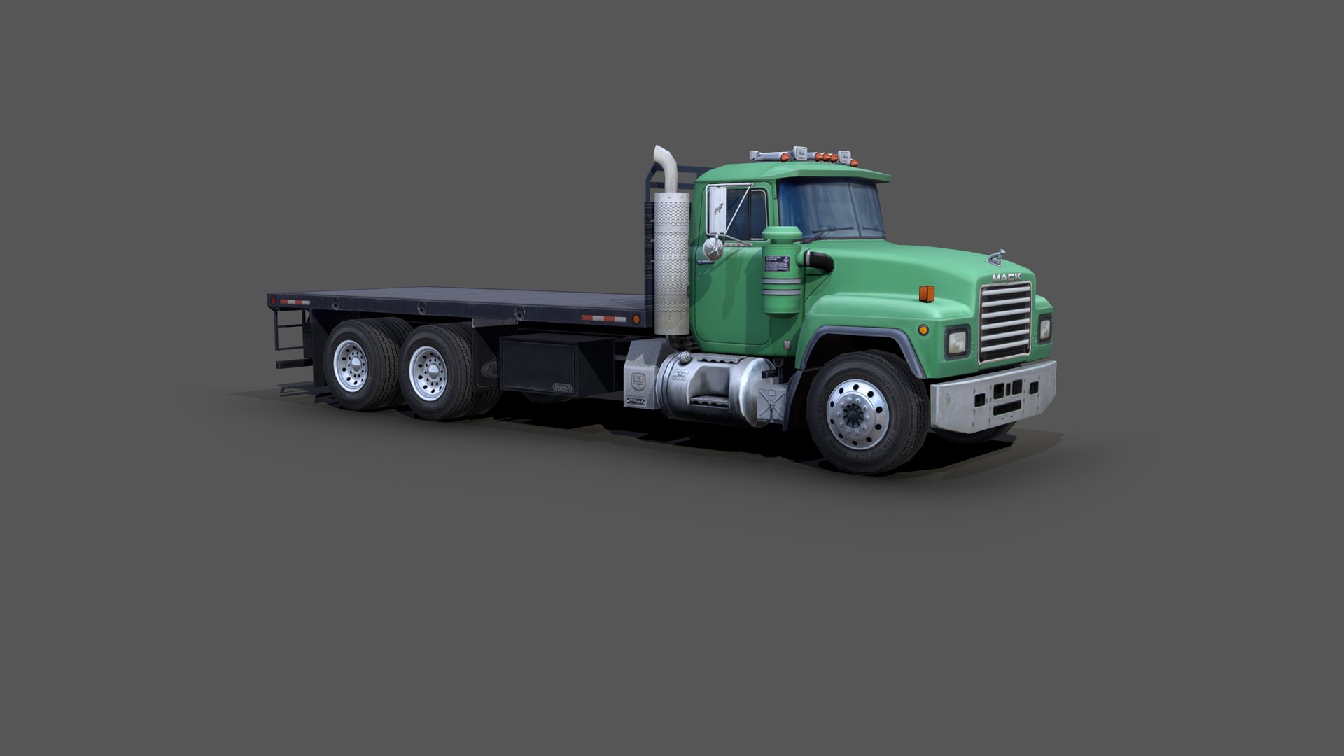 Mack RD688S Flatbed Truck S01 1997 3D Model - TurboSquid 1862456