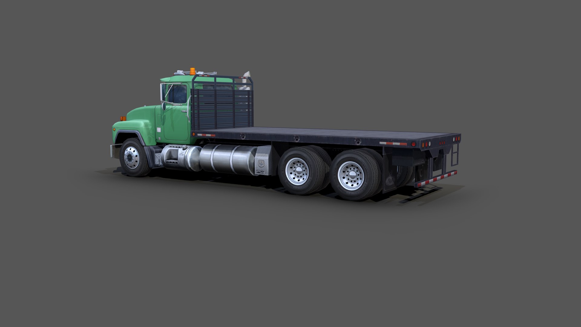 Mack RD688S Flatbed Truck S01 1997 3D Model - TurboSquid 1862456