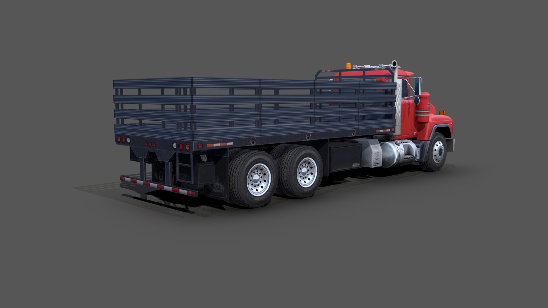 Mack RD688S Flatbed Truck S01 1997 3D Model - TurboSquid 1862456