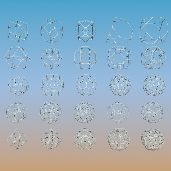 geometric shape pack 3d model