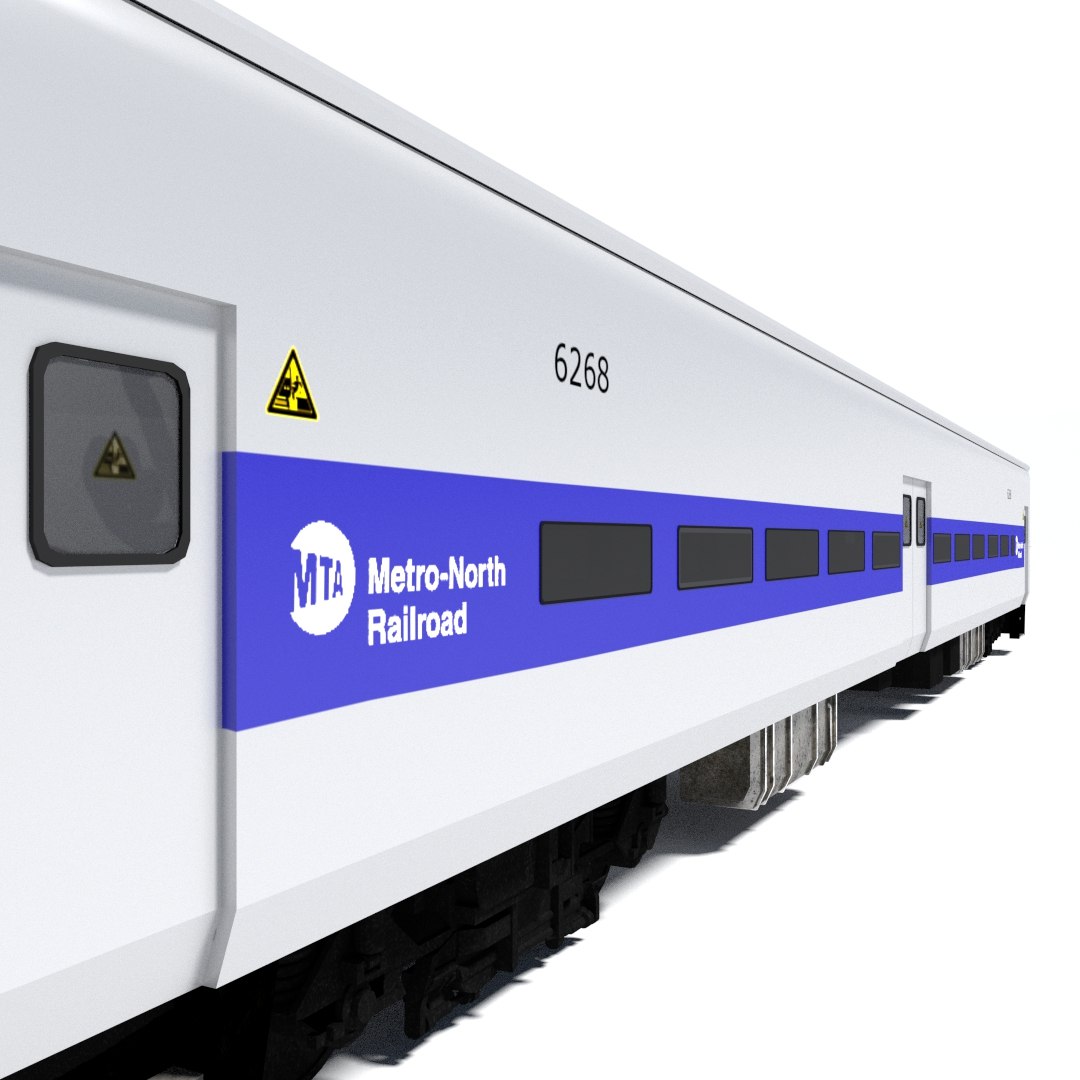 3d Metro-north Train Wagon 2 Model