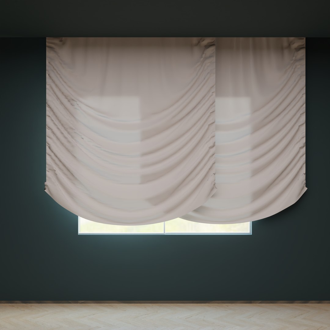 Realistic 7 Curtain Styles In High And Low Poly 3D - TurboSquid 1847531