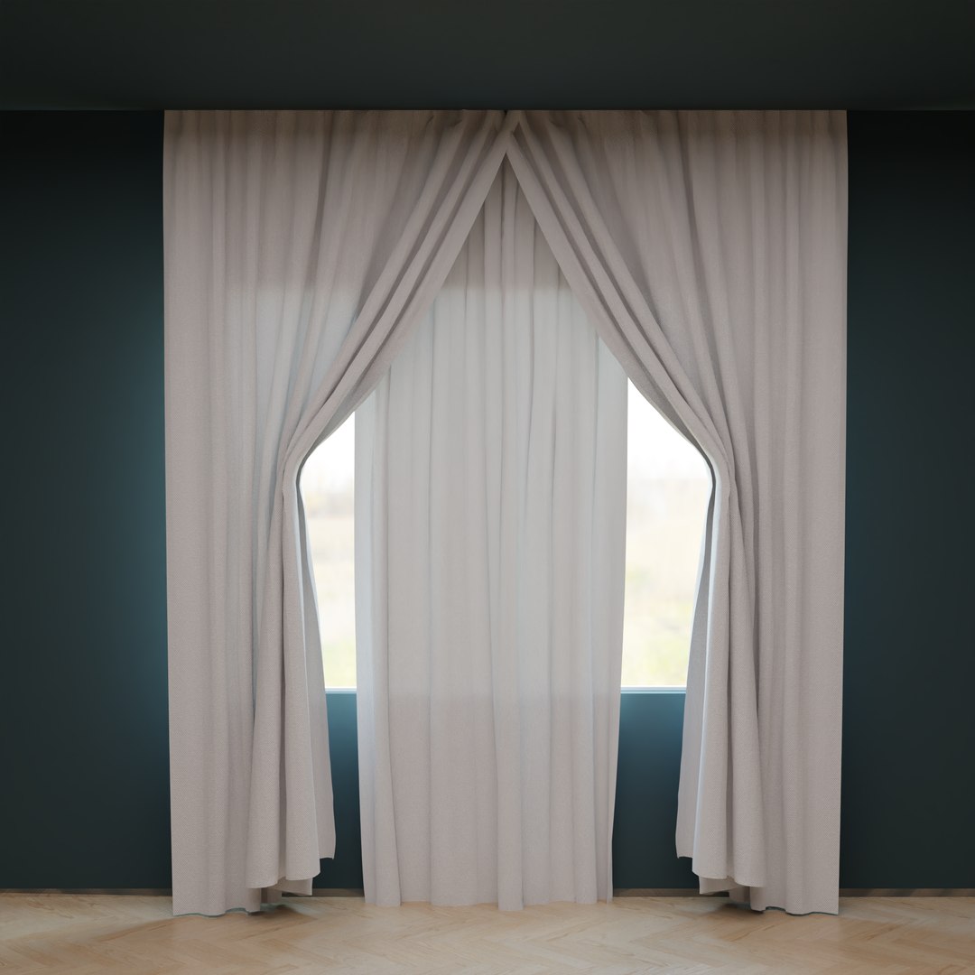 Realistic 7 Curtain Styles In High And Low Poly 3D - TurboSquid 1847531
