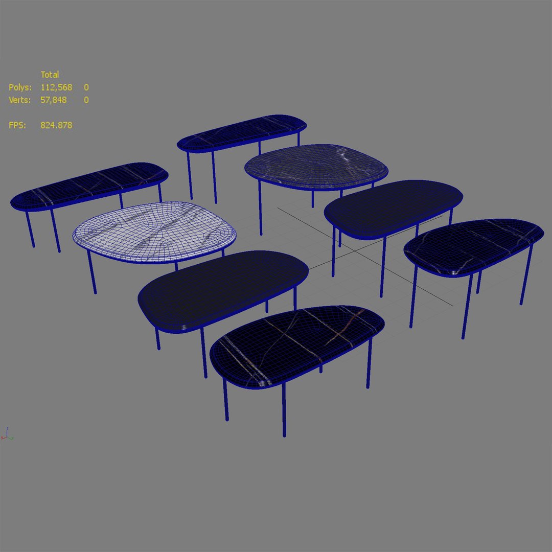 Pebble Low Tables By Living Divani Model - TurboSquid 2022070