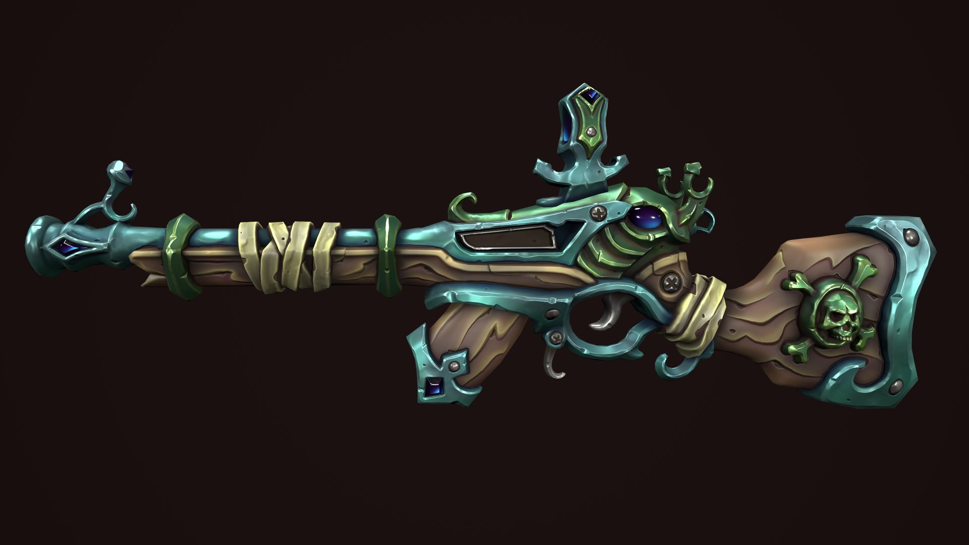 3D Pirate Assault Rifle Model - TurboSquid 2251559