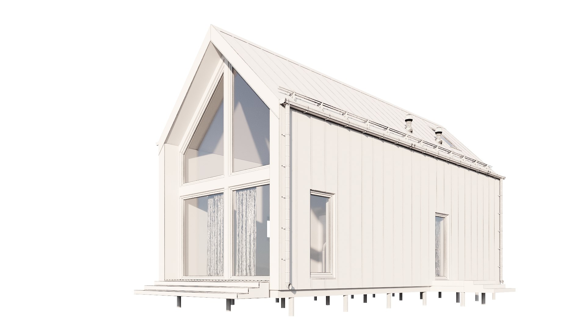 3D Tiny 2-story Barnhouse Model - TurboSquid 1966110
