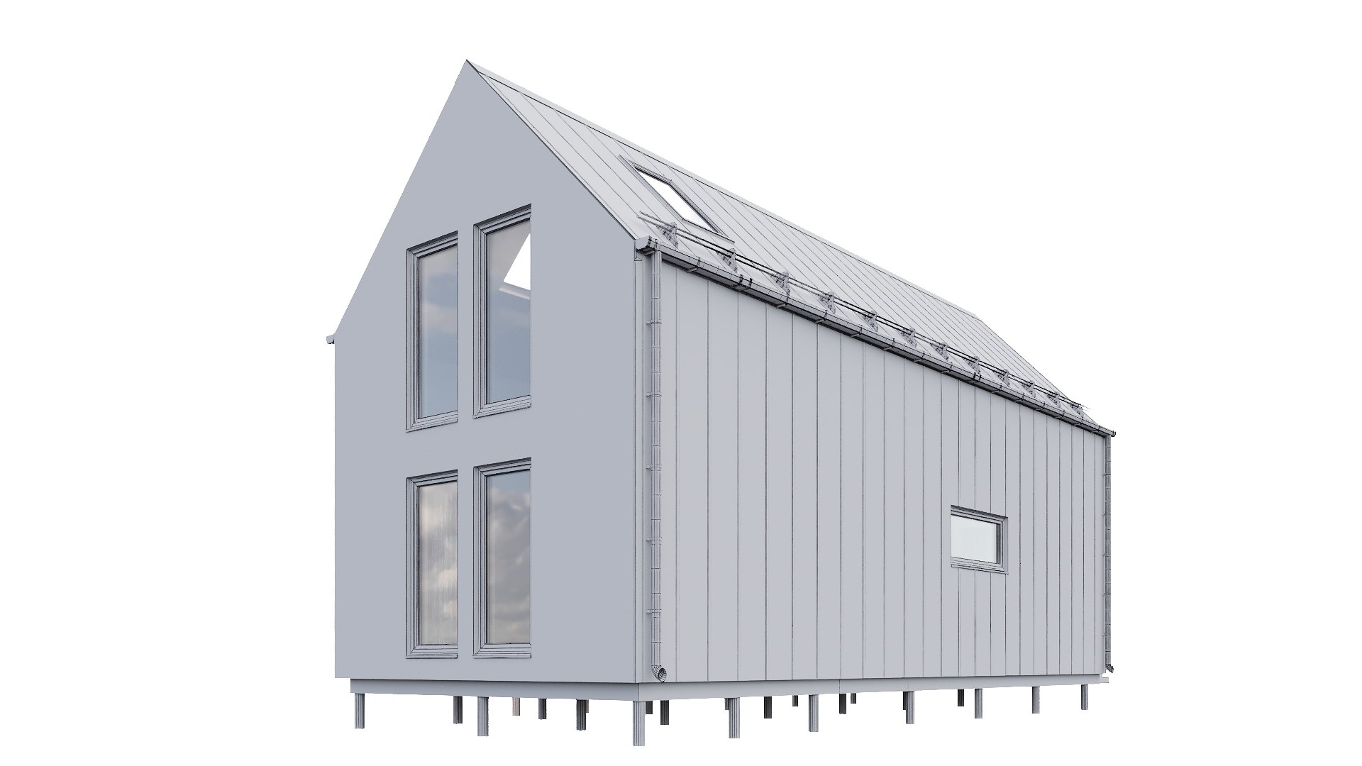 3D Tiny 2-story Barnhouse Model - TurboSquid 1966110