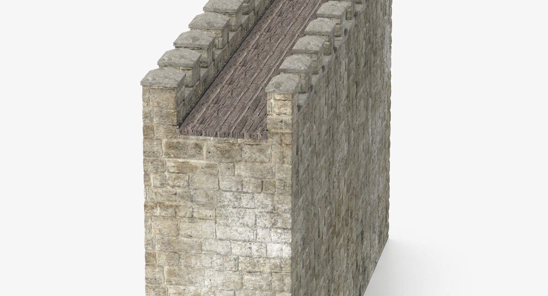 3d Wall Section 02 Model