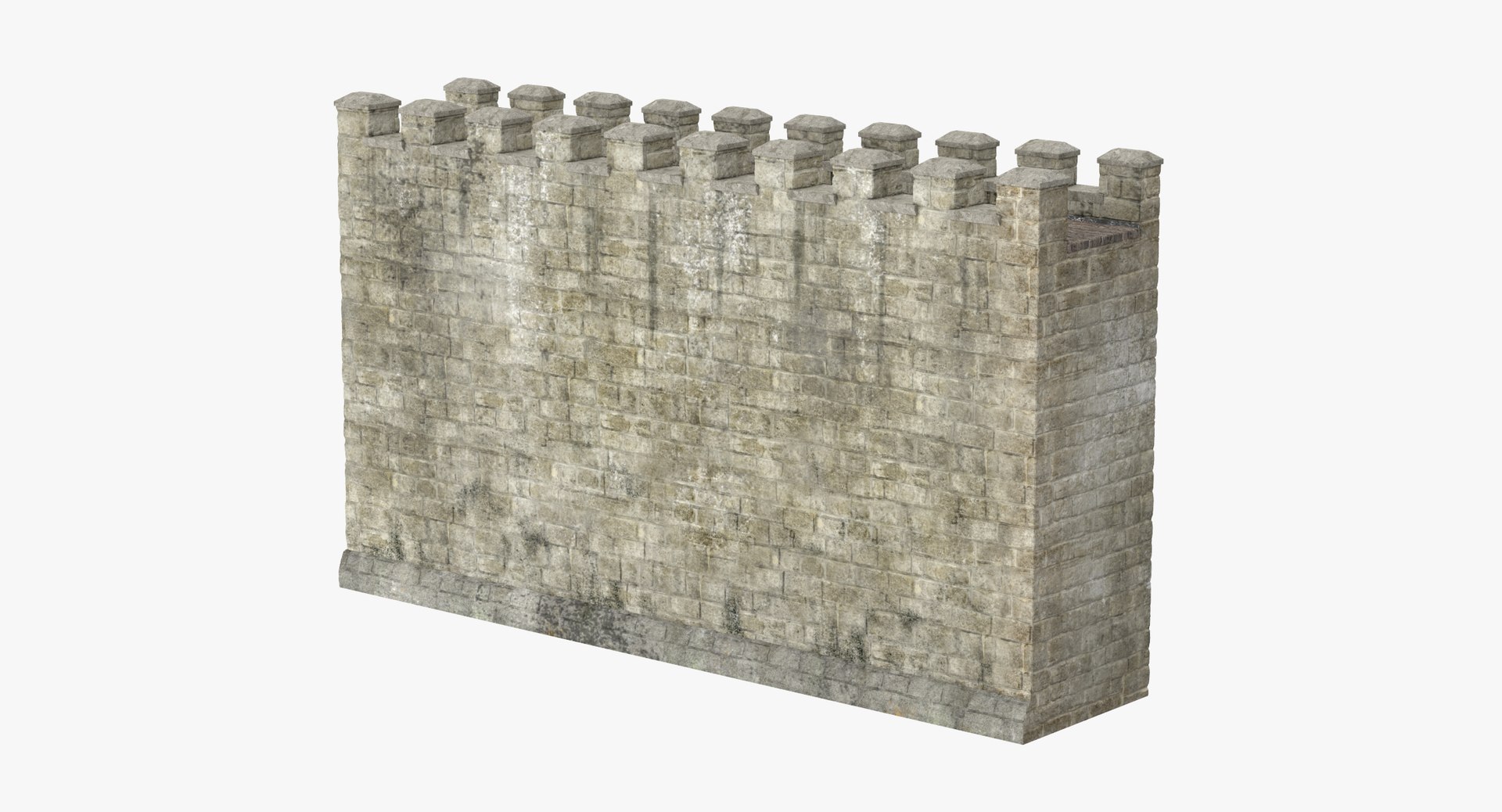 3d Wall Section 02 Model