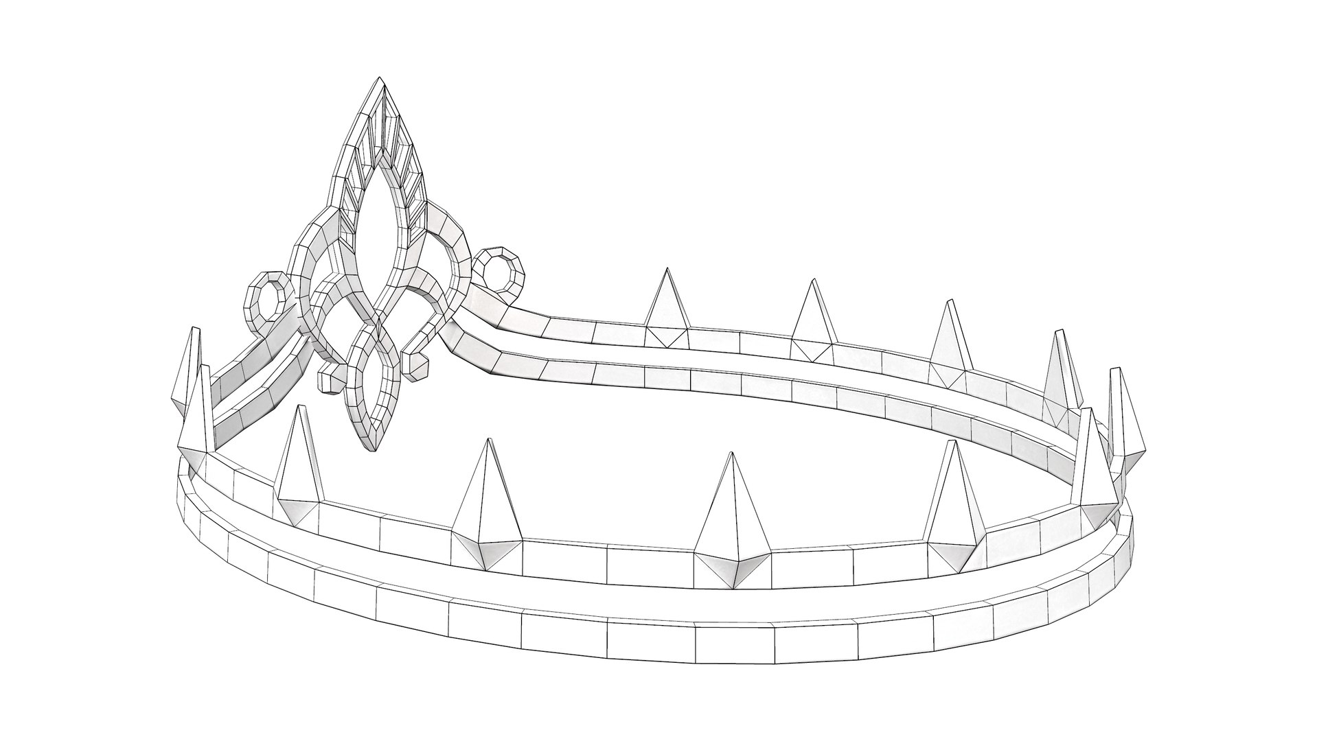 Knights Silver Tiara Crown 3D Model - TurboSquid 1931966