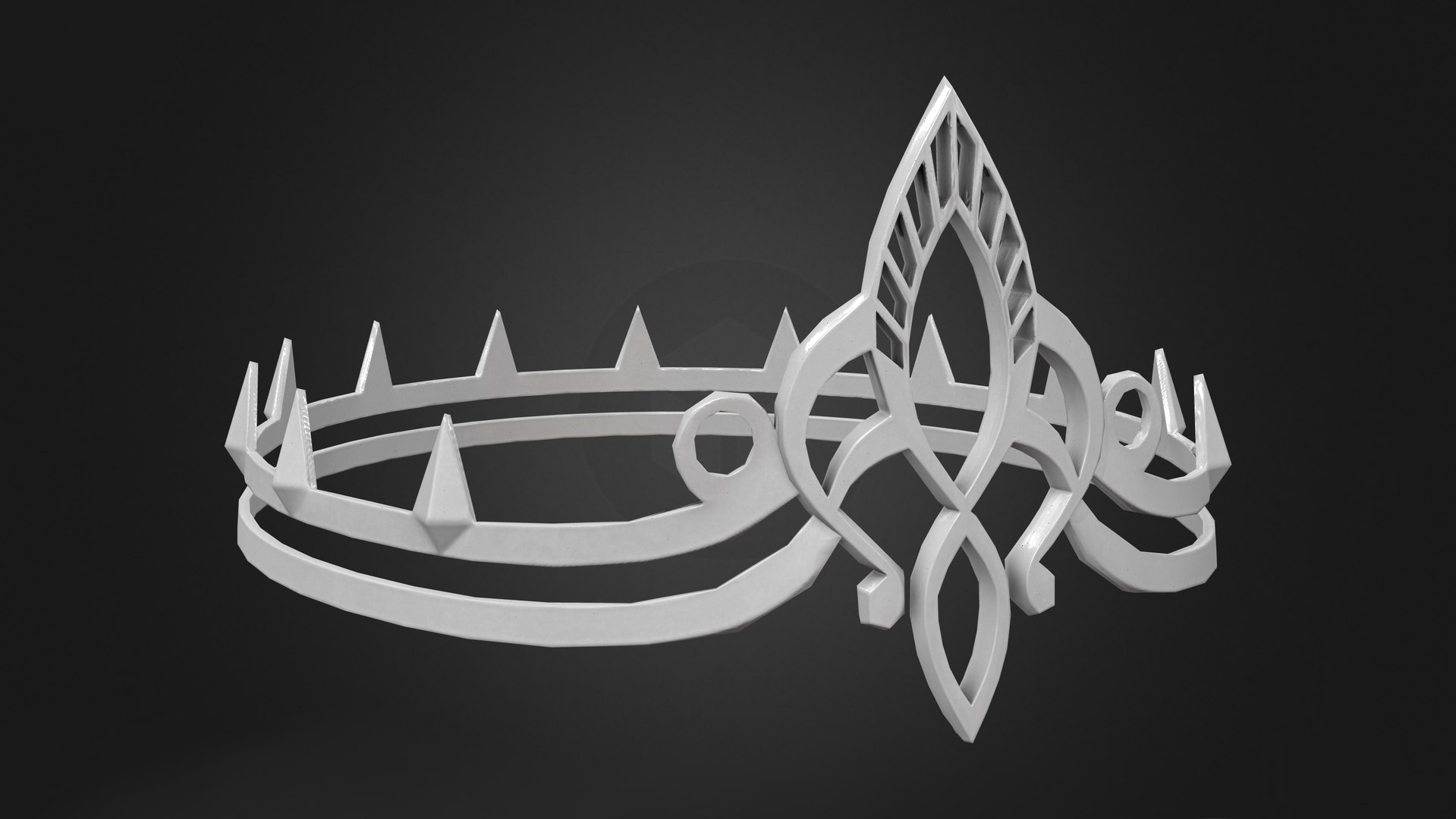 Knights Silver Tiara Crown 3D Model - TurboSquid 1931966