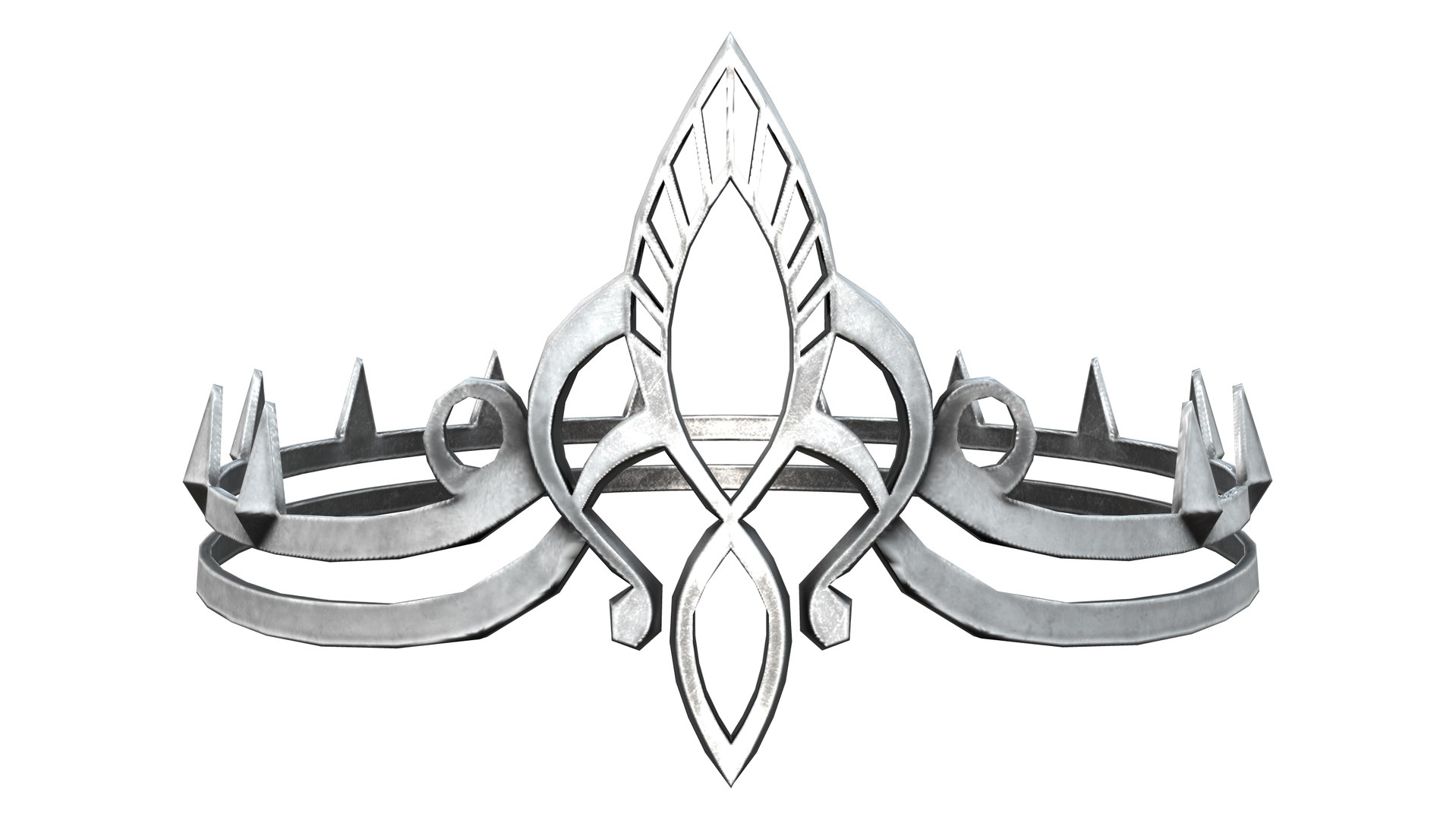 Knights Silver Tiara Crown 3D Model - TurboSquid 1931966