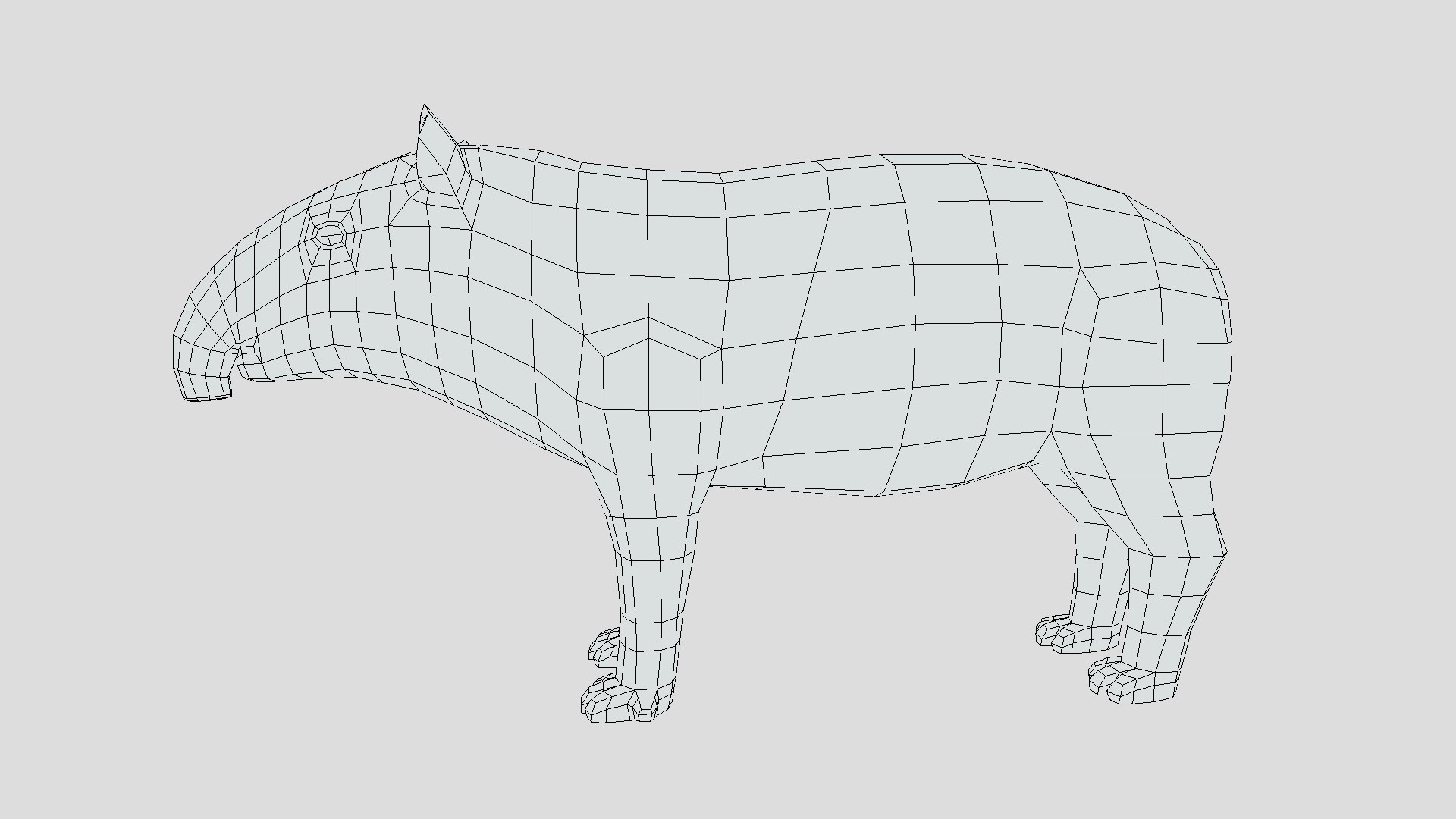 Low Poly Cartoon Tapir Model - TurboSquid 1845364