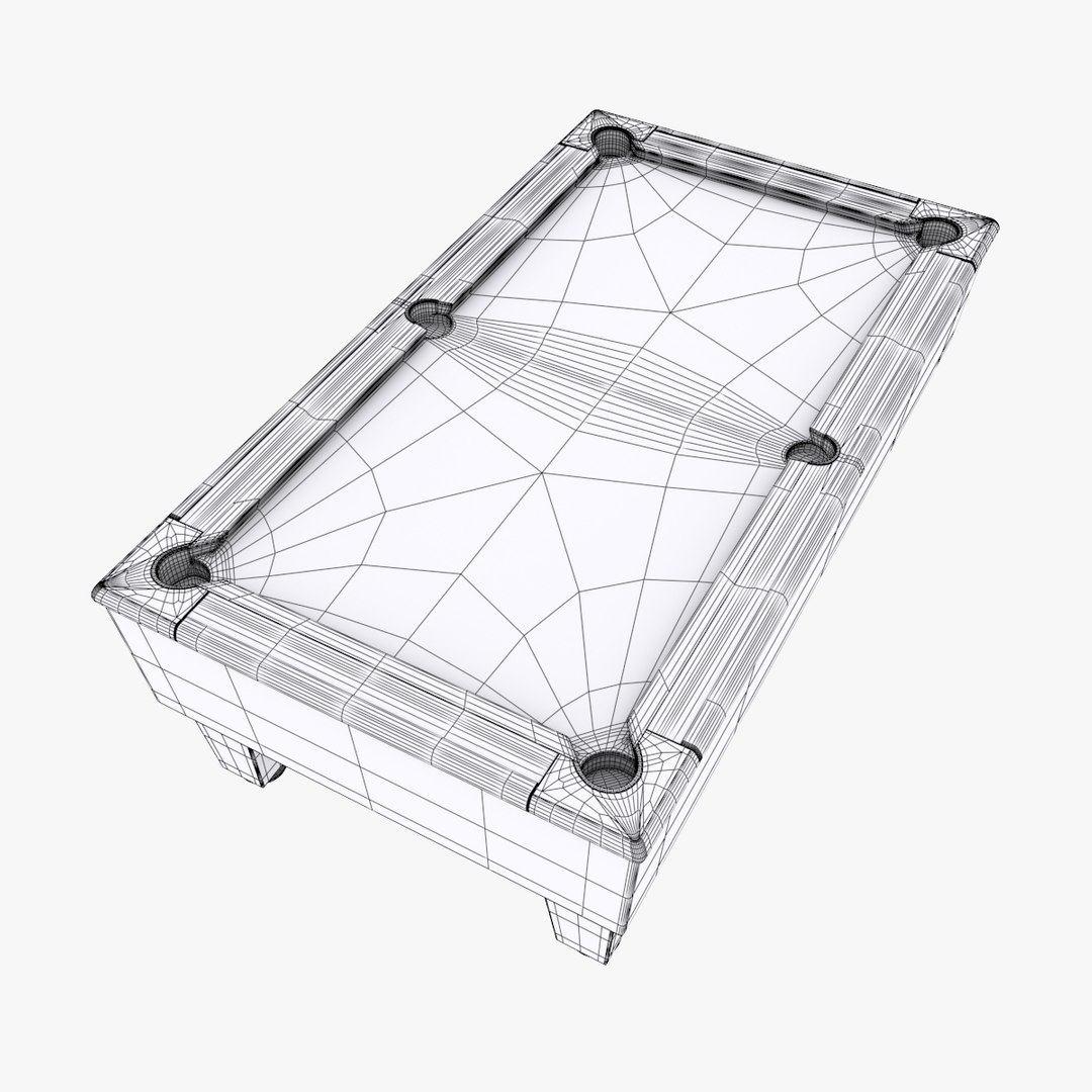 3d Model Of Pool Table