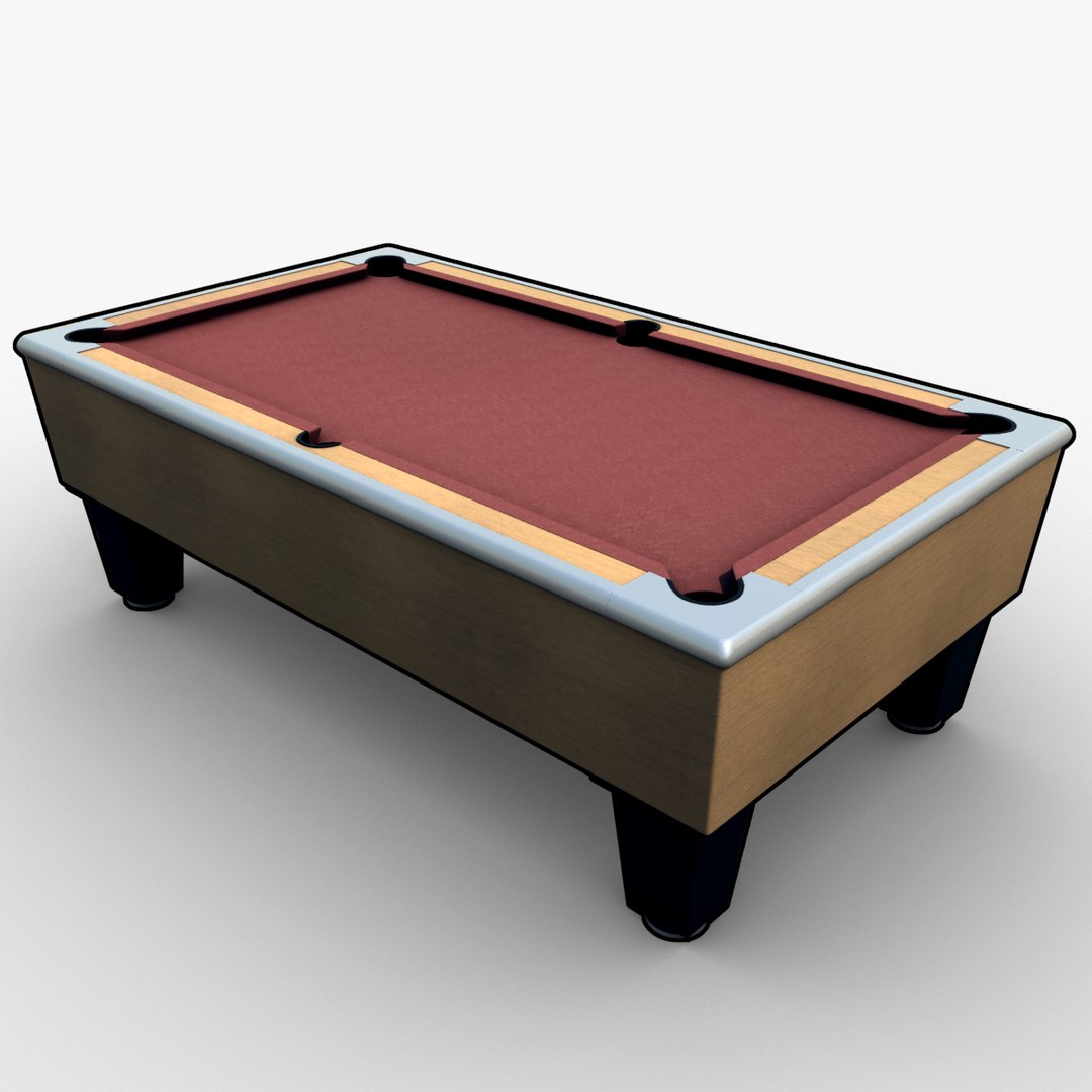 3d Model Of Pool Table