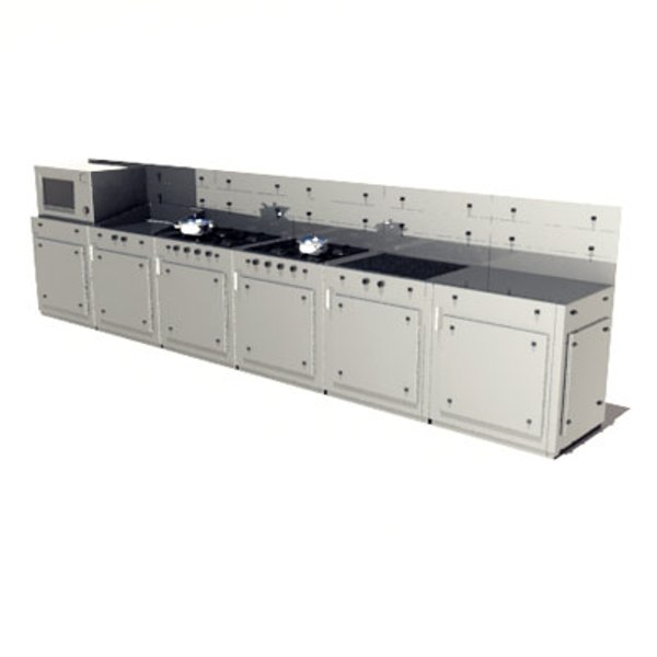 3d commercial kitchen module model