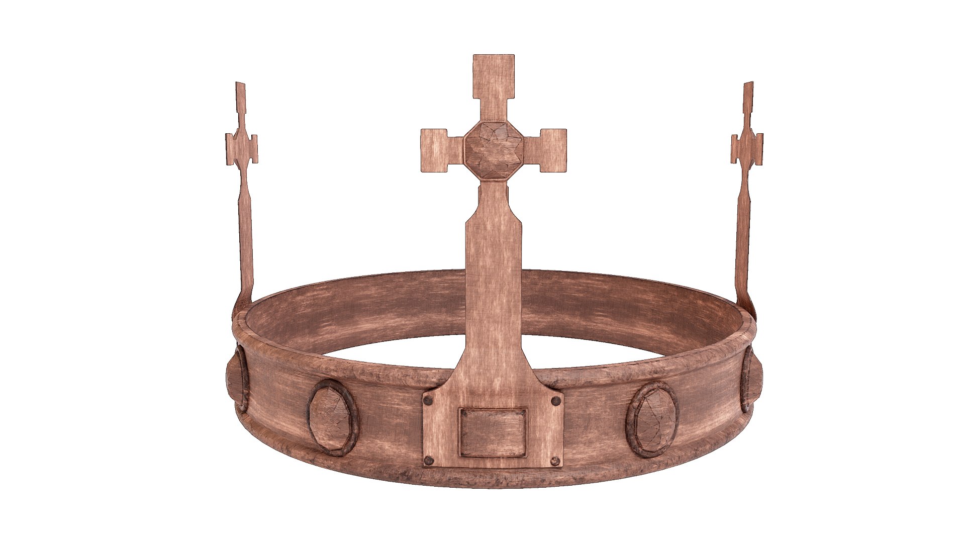 3D Grungy Wooden Crown 3d Model - TurboSquid 1953796
