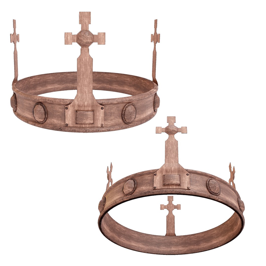 3D Grungy Wooden Crown 3d Model - TurboSquid 1953796