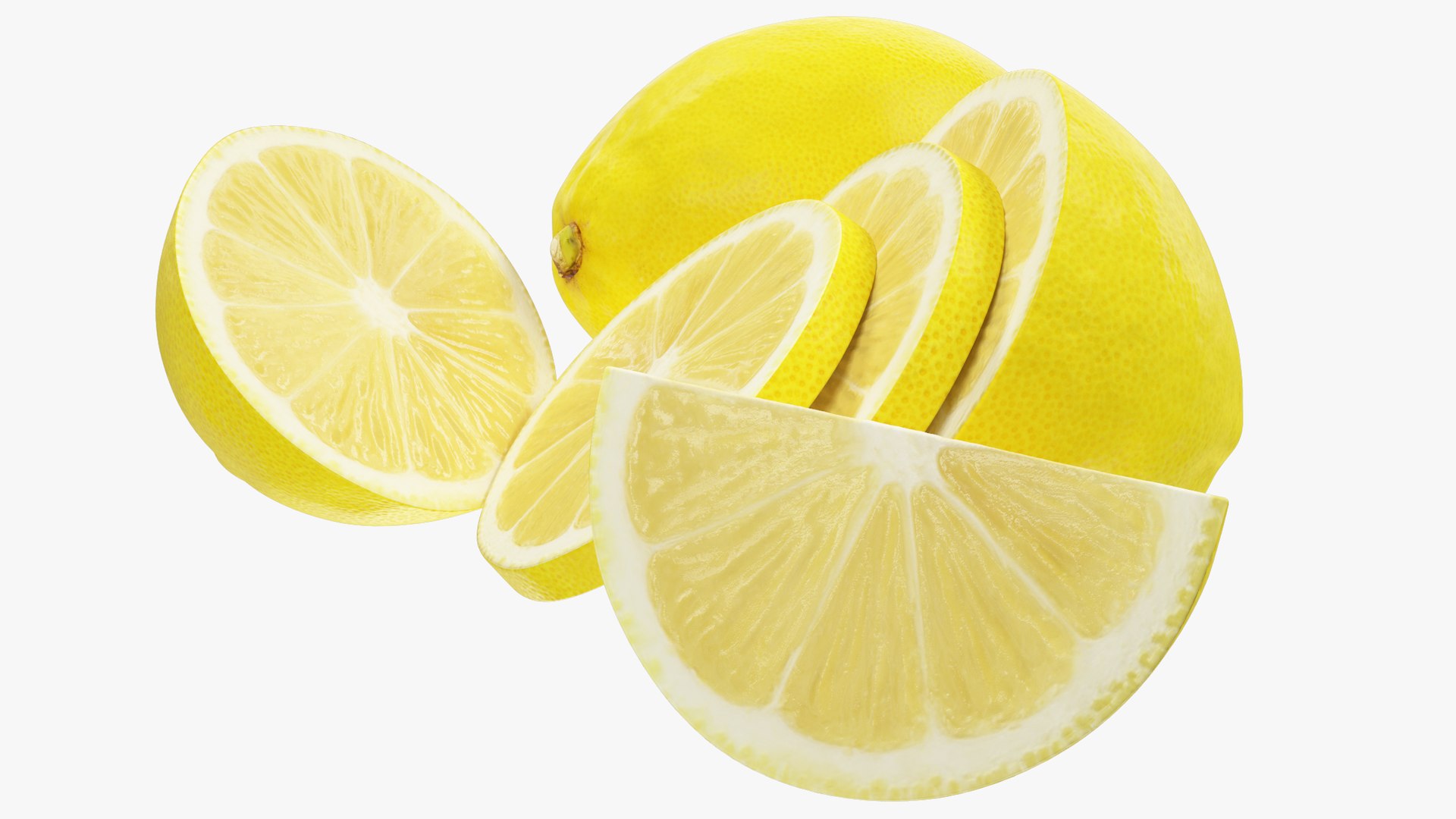 Lemon Cut V2 3D Model - TurboSquid 2193689