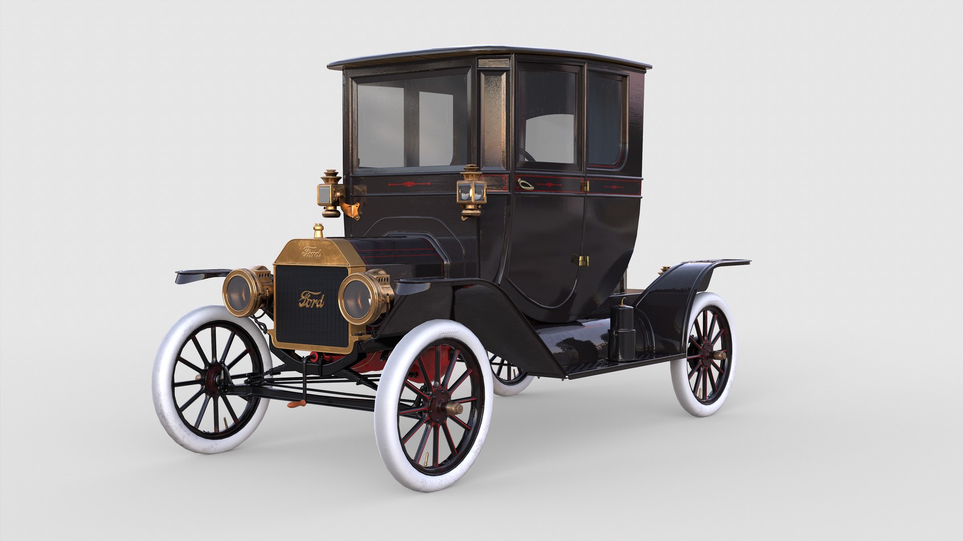 Ford model T Coupe 1913 model - TurboSquid 1862211