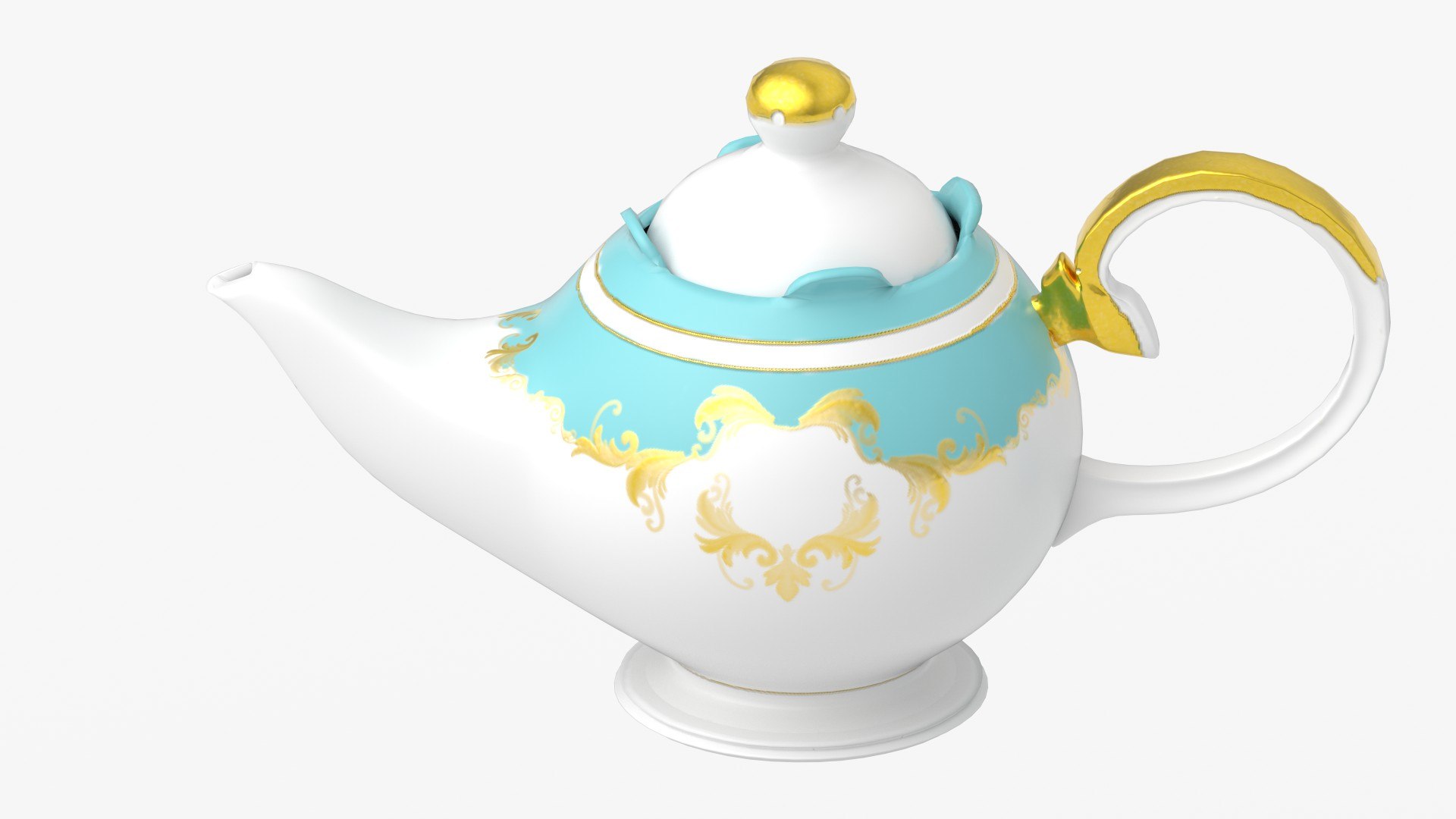 Victorian Tea Set 3D model - TurboSquid 1866679