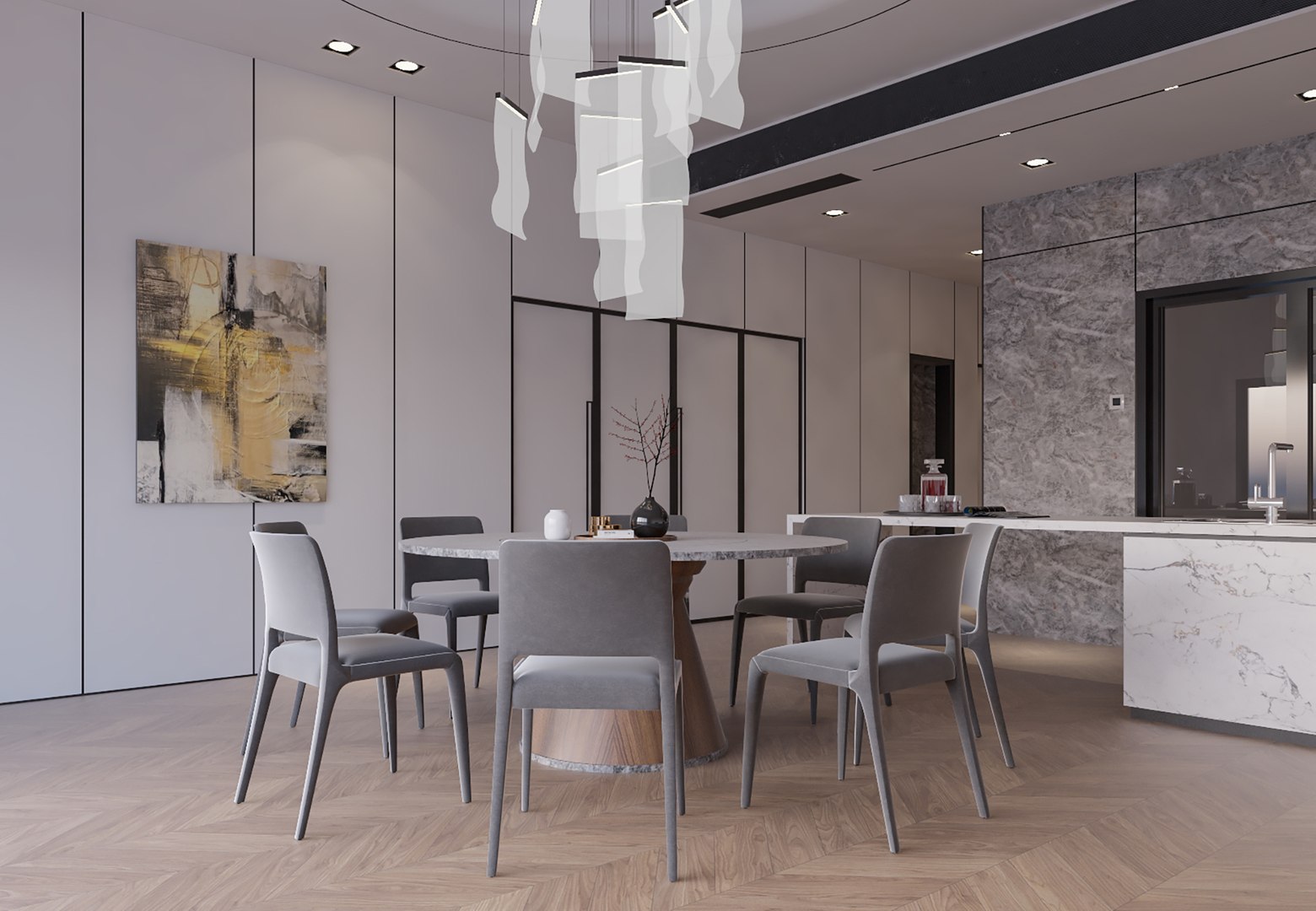 Dining room Sketchup file Full Material Vray 4 FBXOBJ3D模型 - TurboSquid ...