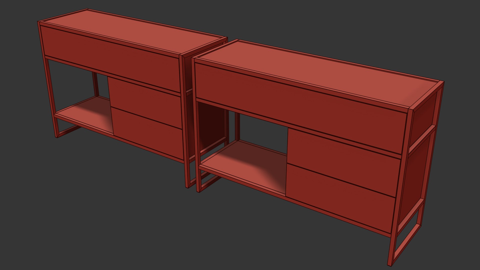 Cubo Contemporary chest of drawers 212 3D model - TurboSquid 2127399