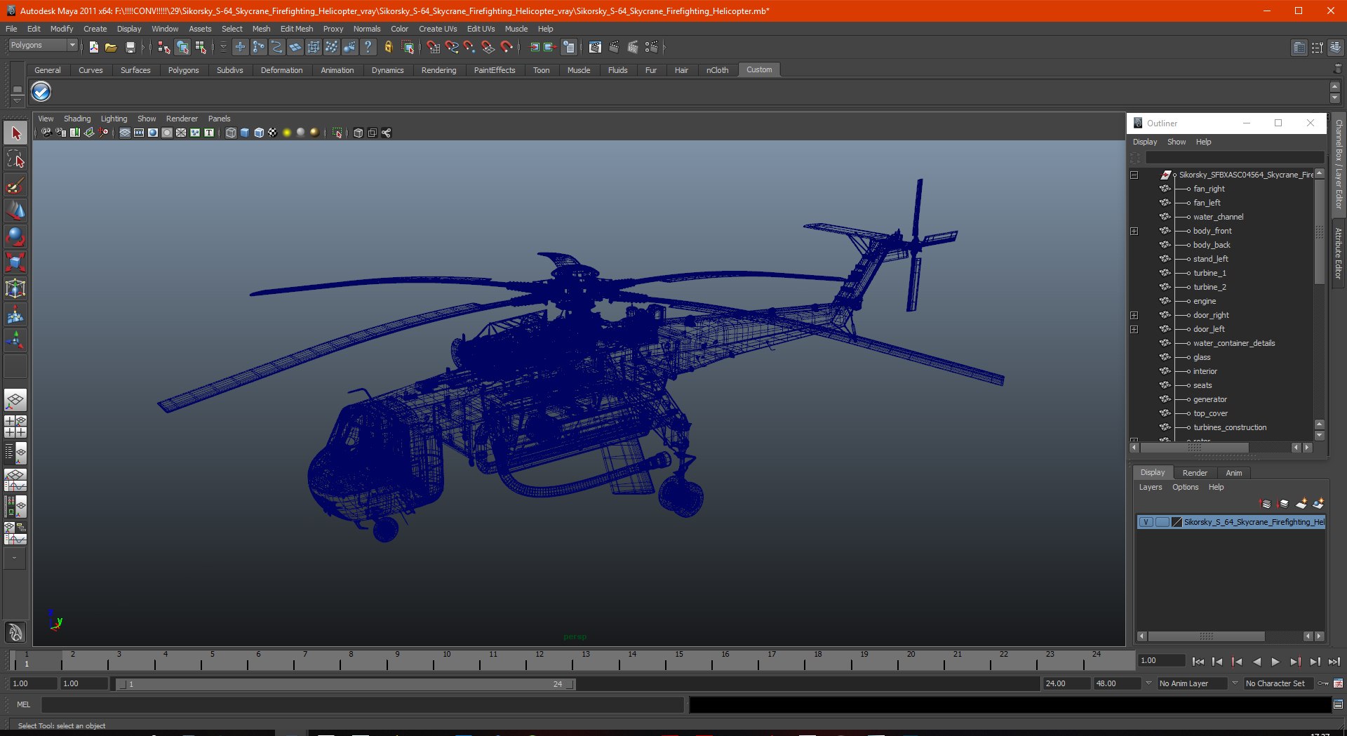 Sikorsky s-64 skycrane firefighting 3D model - TurboSquid 1485134