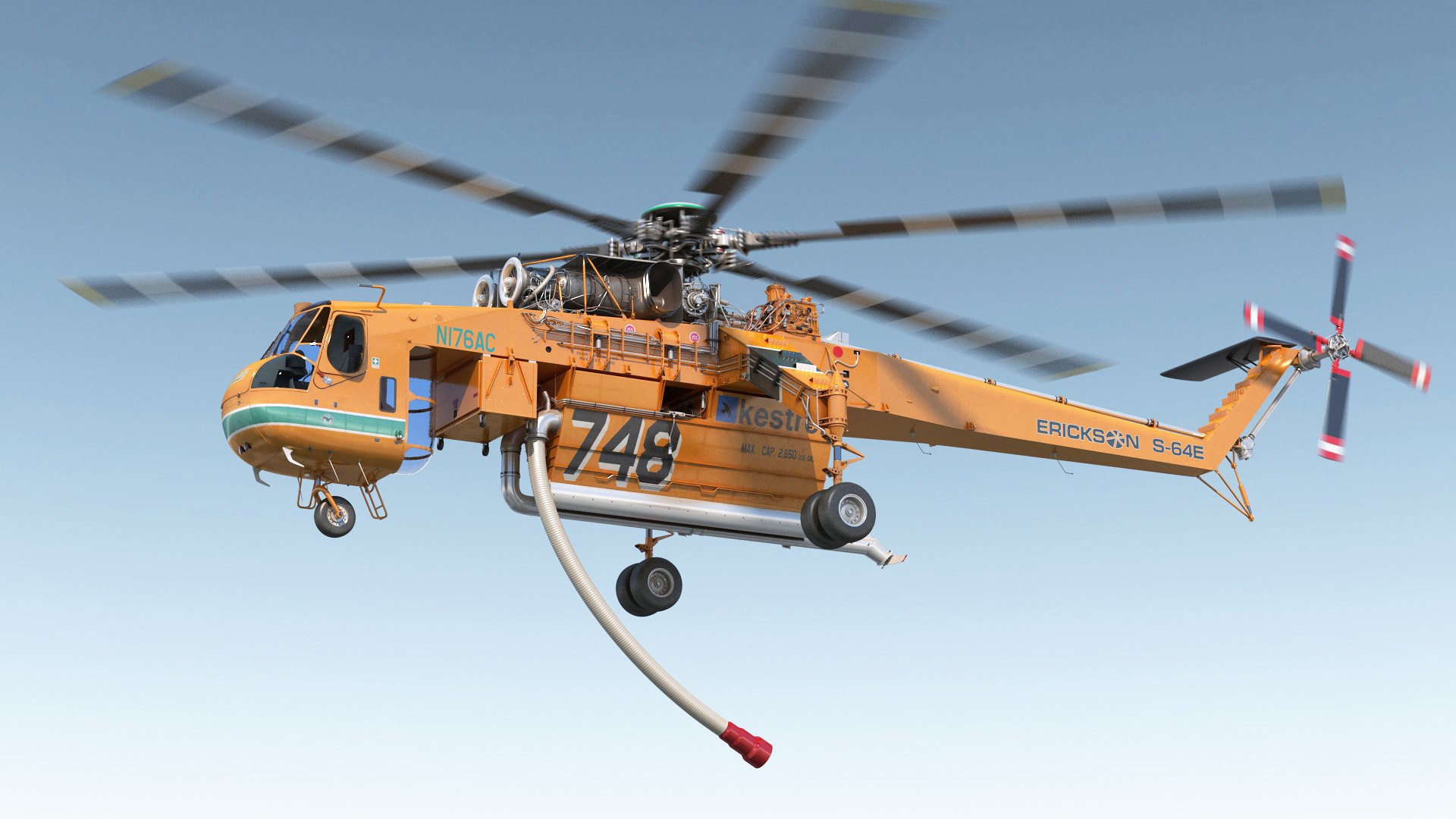 Sikorsky S-64 Skycrane Firefighting 3D Model - TurboSquid 1485134